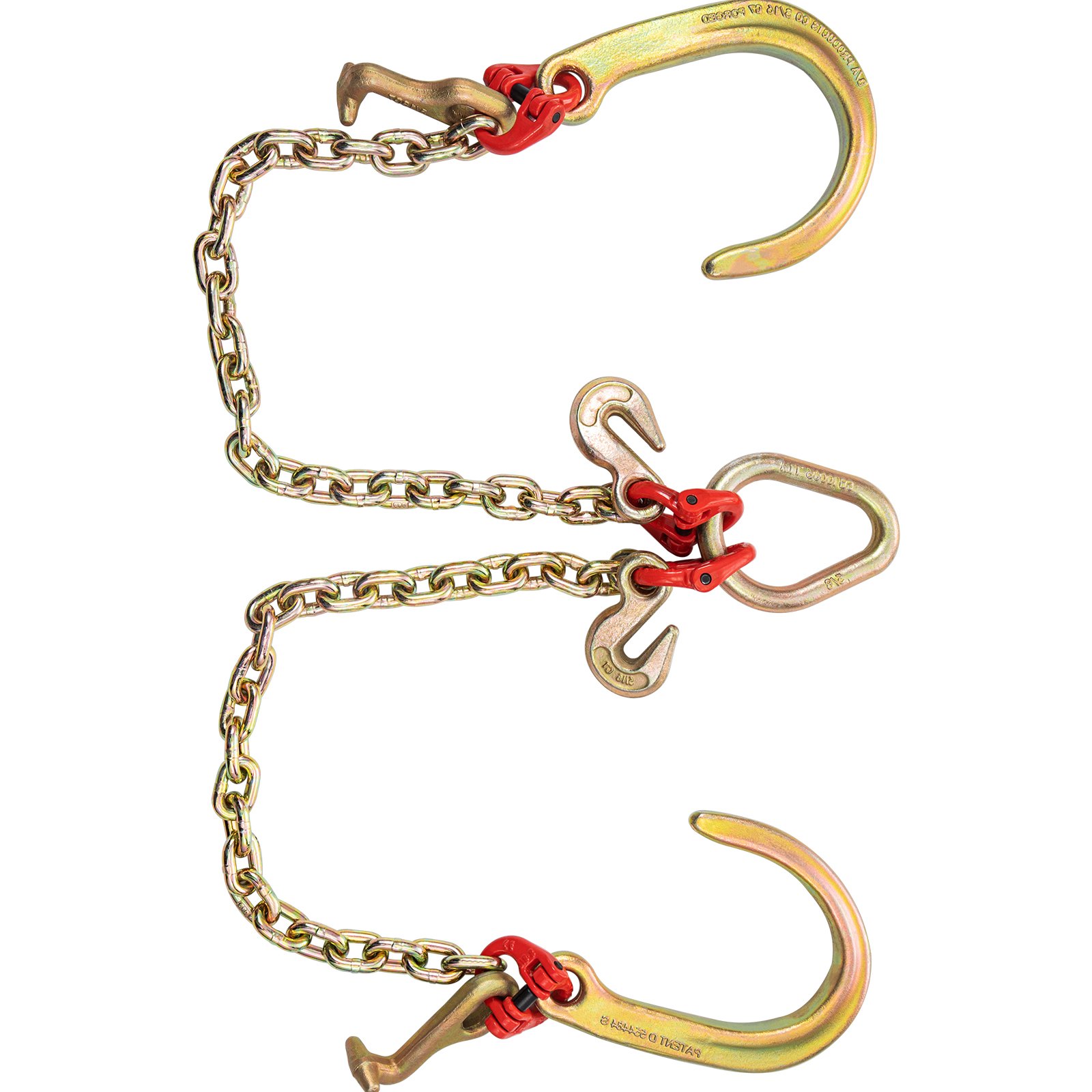 VEVOR J Hook Chain, 5/16 in x 2 ft Tow Chain Bridle, Grade 80 J Hook ...