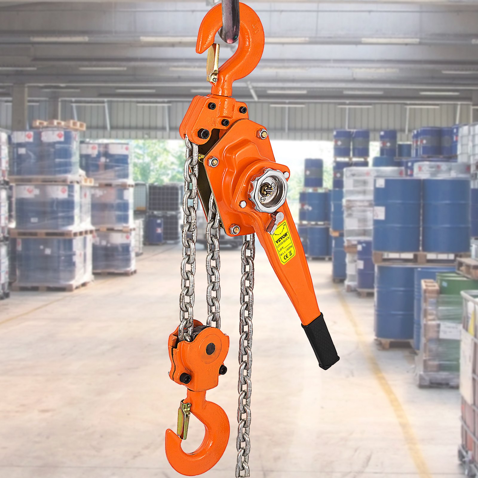 VEVOR Chain Hoist 1650LBS 10 FT Lift Lever Block Chain Hoist 3/4 Ton ...