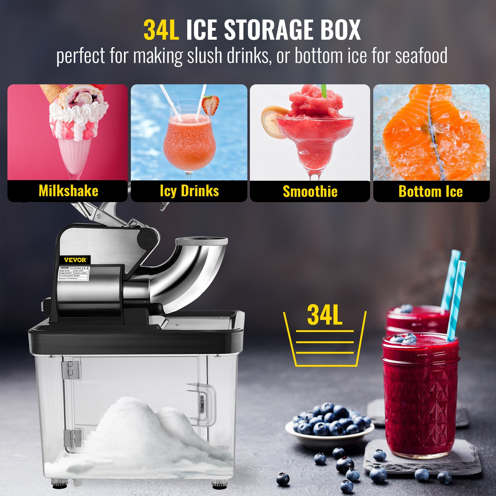 Snow Cone Machine Commercial Snowball Machine Commercial Black Snow ...