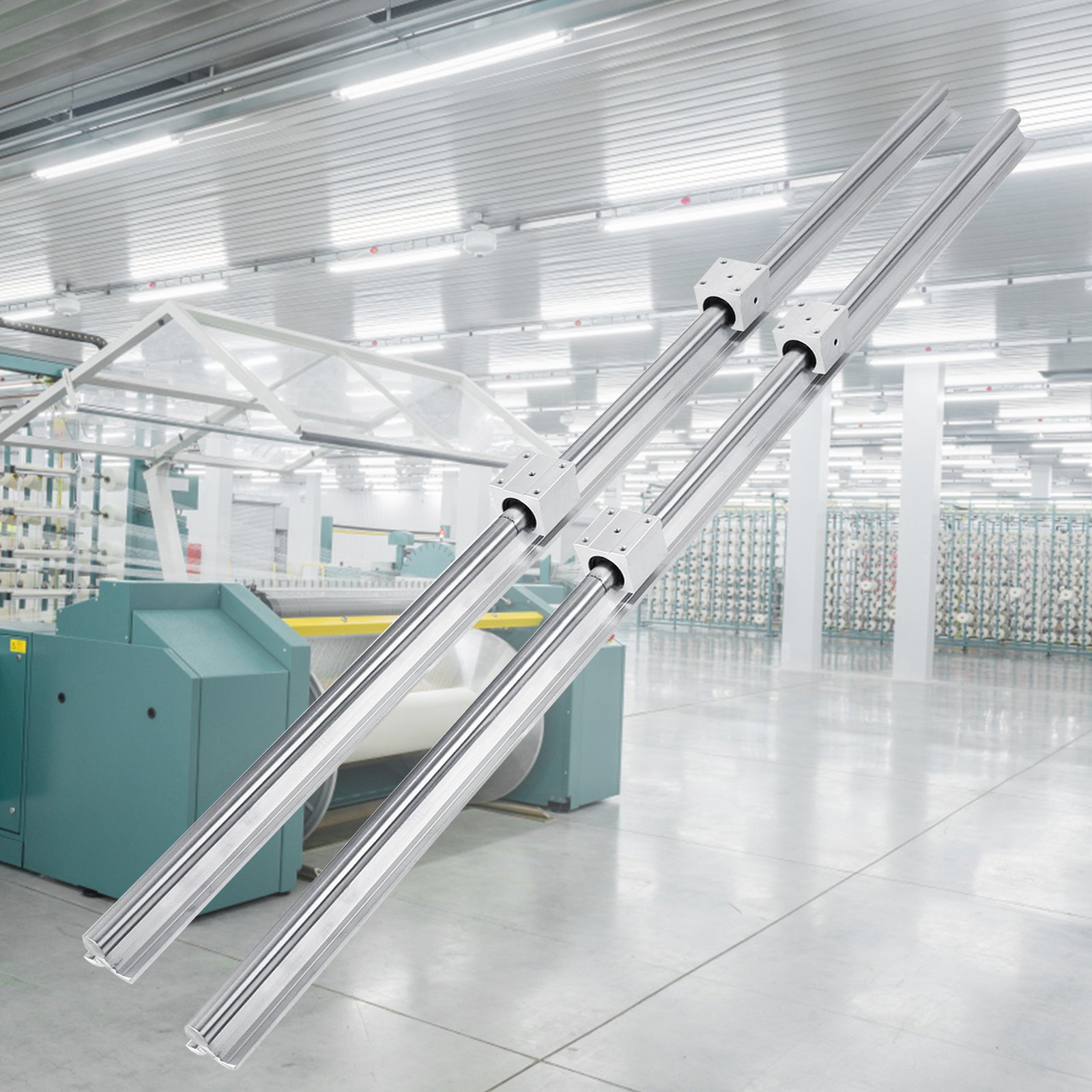 VEVOR Linear Rail SBR20-1200mm 20mm Linear Rail Shaft Rod W/ 4 SBR20UU ...