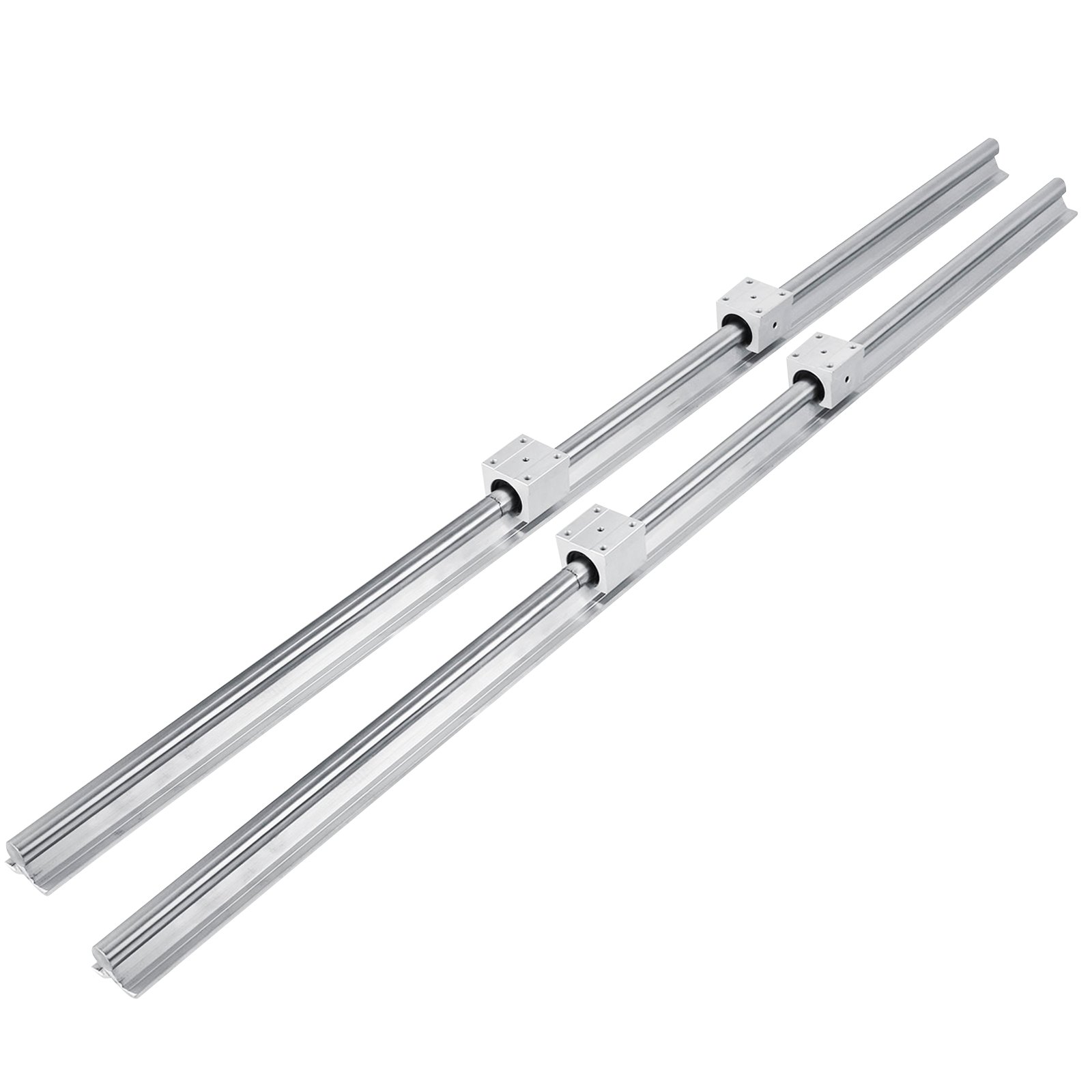 VEVOR Linear Rail SBR20-1200mm 20mm Linear Rail Shaft Rod W/ 4 SBR20UU ...