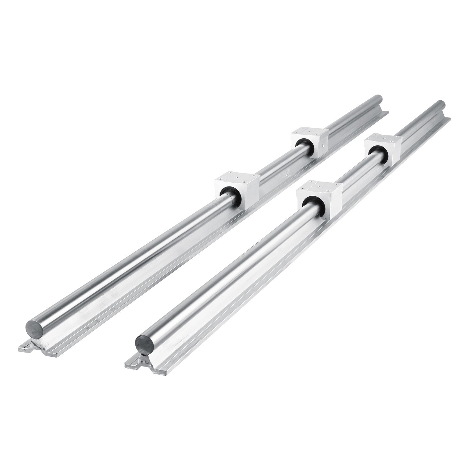 VEVOR Linear Rail SBR20-1200mm 20mm Linear Rail Shaft Rod W/ 4 SBR20UU ...