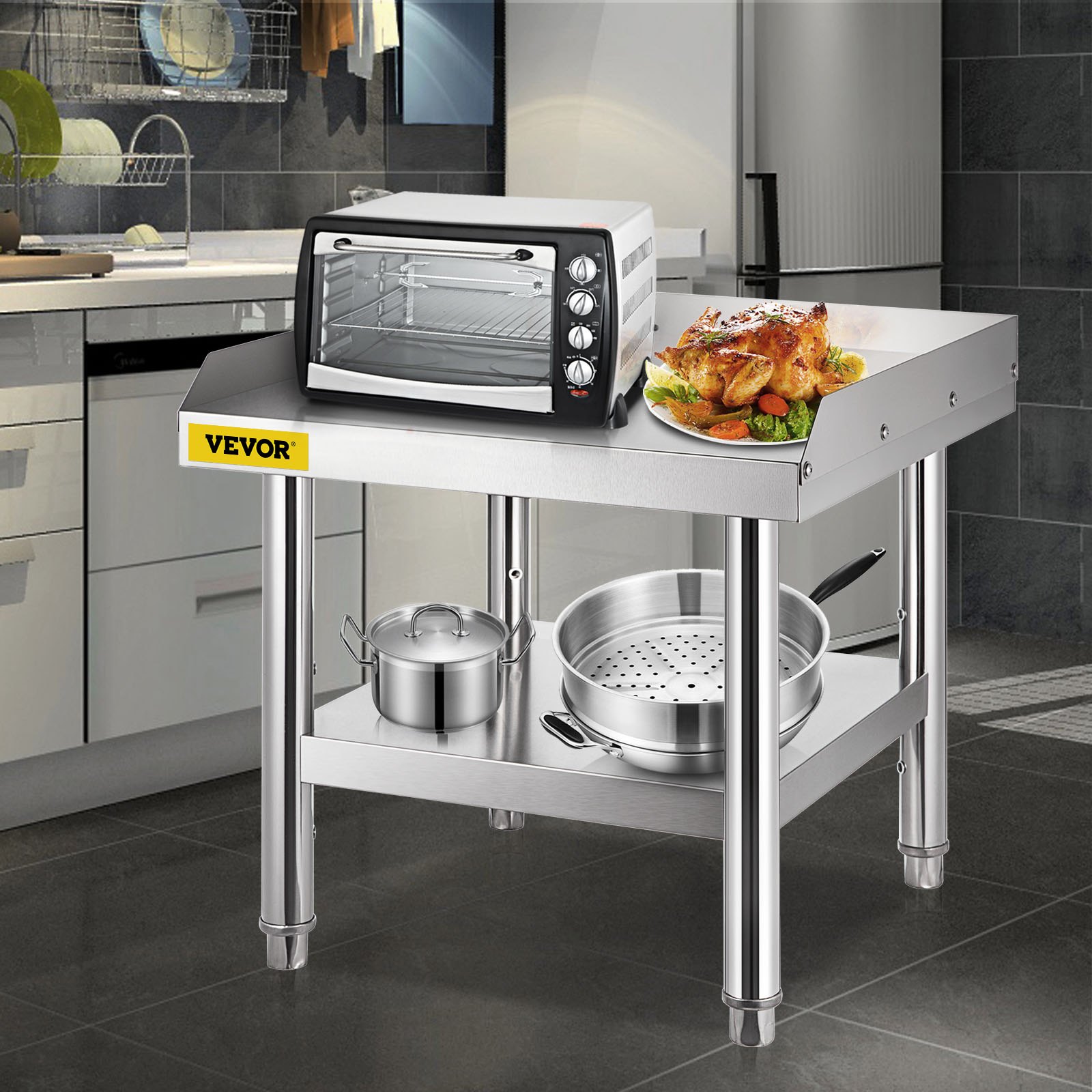 VEVOR VEVOR Stainless Steel Table for Prep & Work 61x61 cm Kitchen ...