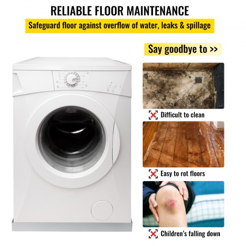 Washing Machine Drip Pan 32 X 30 Galvanized Steel 1.2mm ,w/ Drain Hole ...