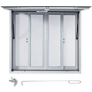VEVOR Concession Window, 36 x 36 inch, Aluminum Alloy Food Truck ...