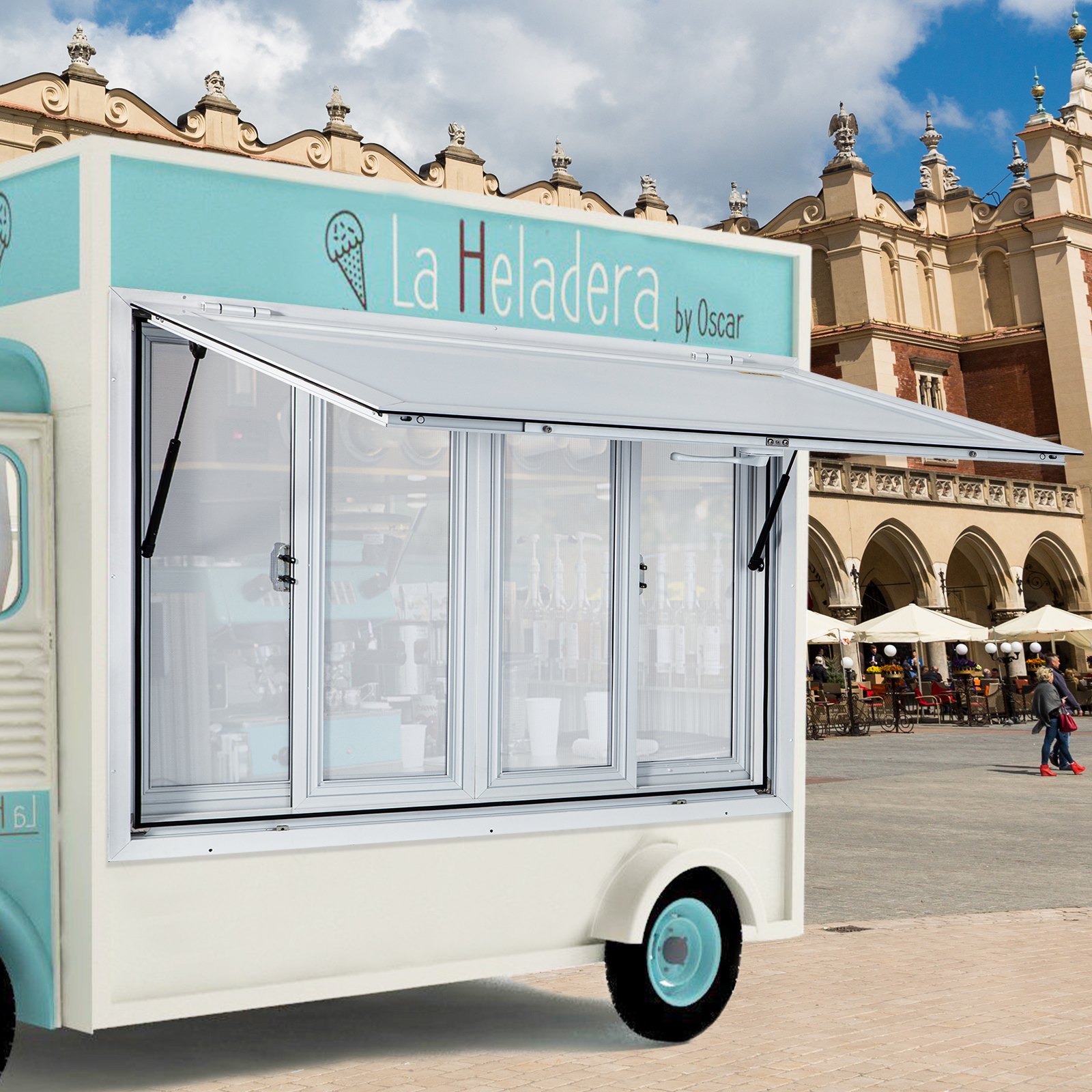 VEVOR Concession Window, 48 x 36 inch, Aluminum Alloy Food Truck ...