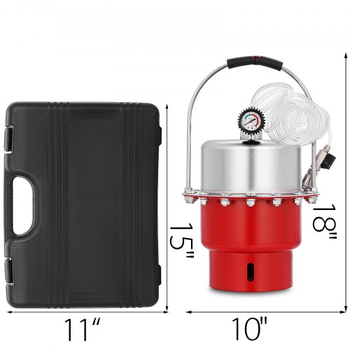 Pneumatic Air Pressure Brake Bleeder Kit Portable Tool Connector Garage ...