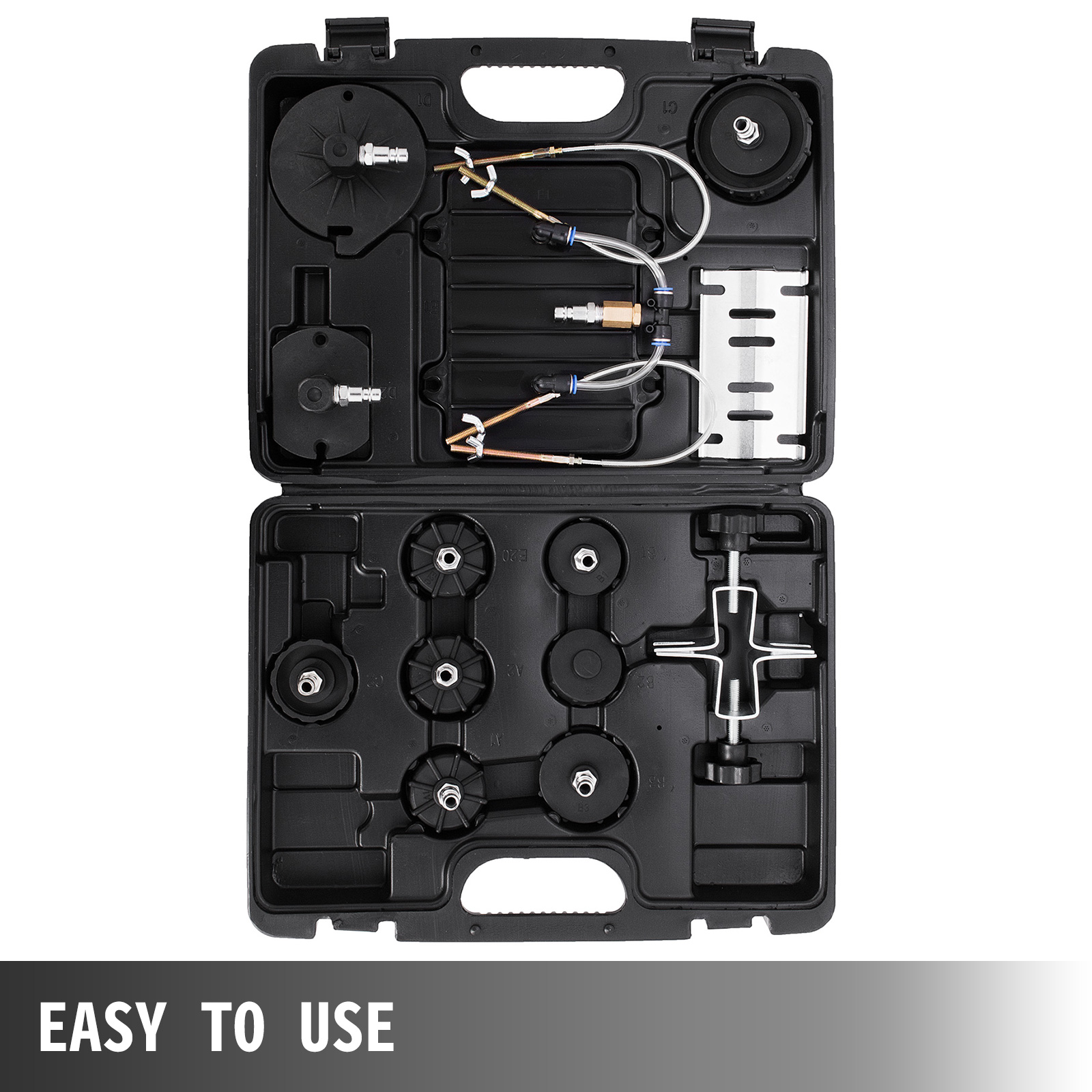 Pneumatic Air Pressure Brake Bleeder Kit Portable Tool Connector Garage ...