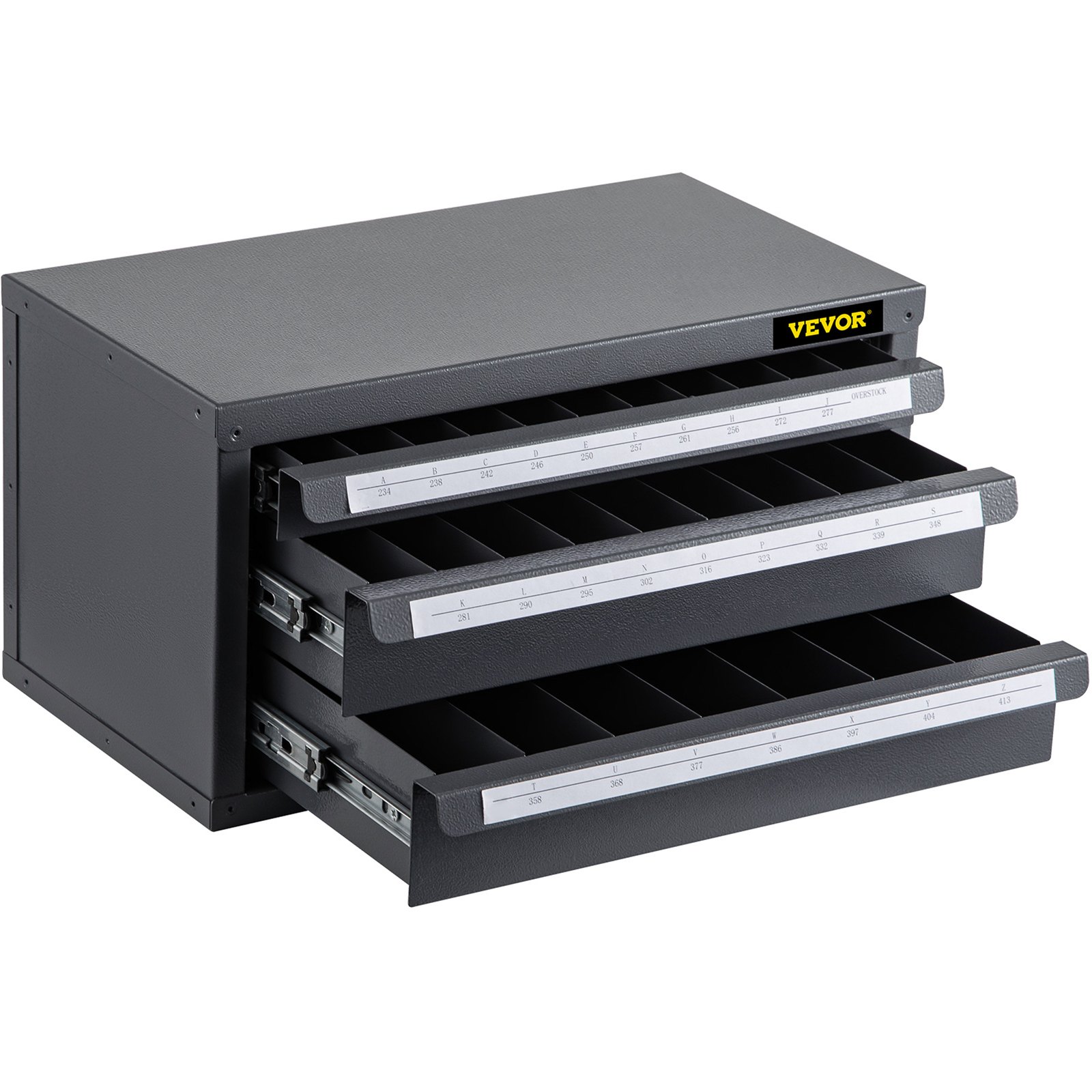 VEVOR Drill Bit Dispenser Cabinet, Three-Drawer Drill Bit Dispenser ...