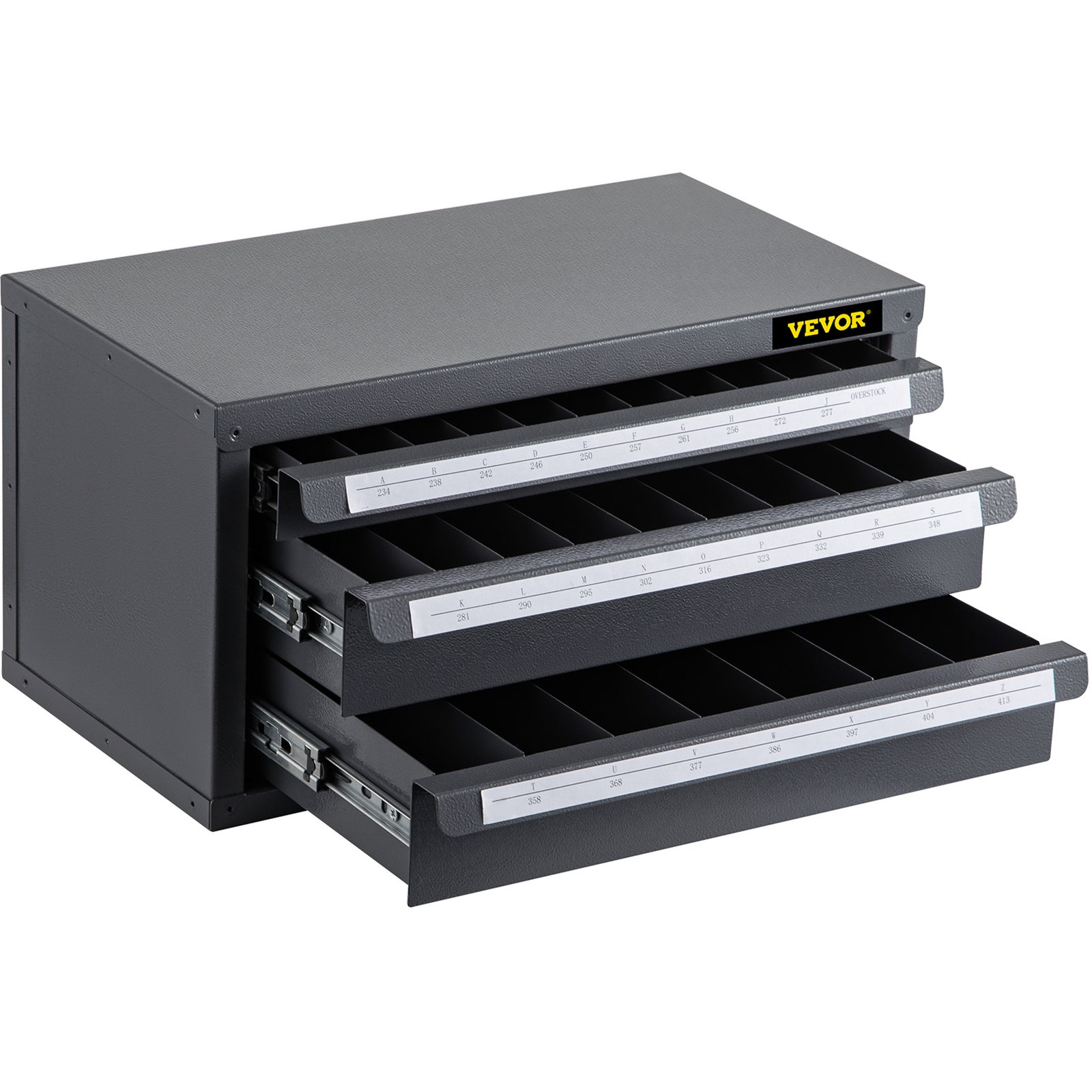 VEVOR Drill Bit Dispenser Cabinet, Three-Drawer Drill Bit Dispenser ...