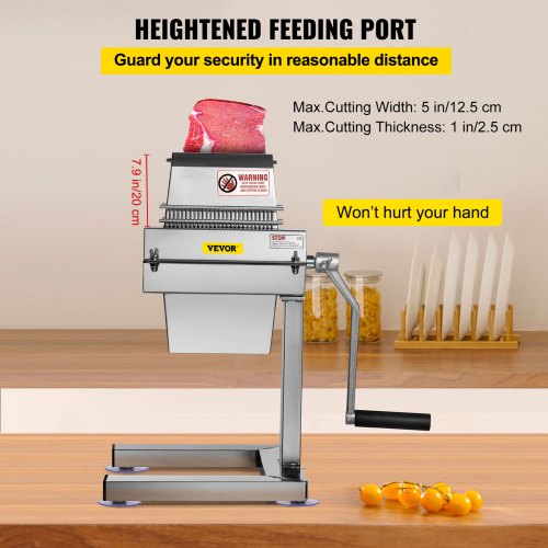 Vevor Meat Tenderizer Machine Manual Tenderizer 5 Cutting Width