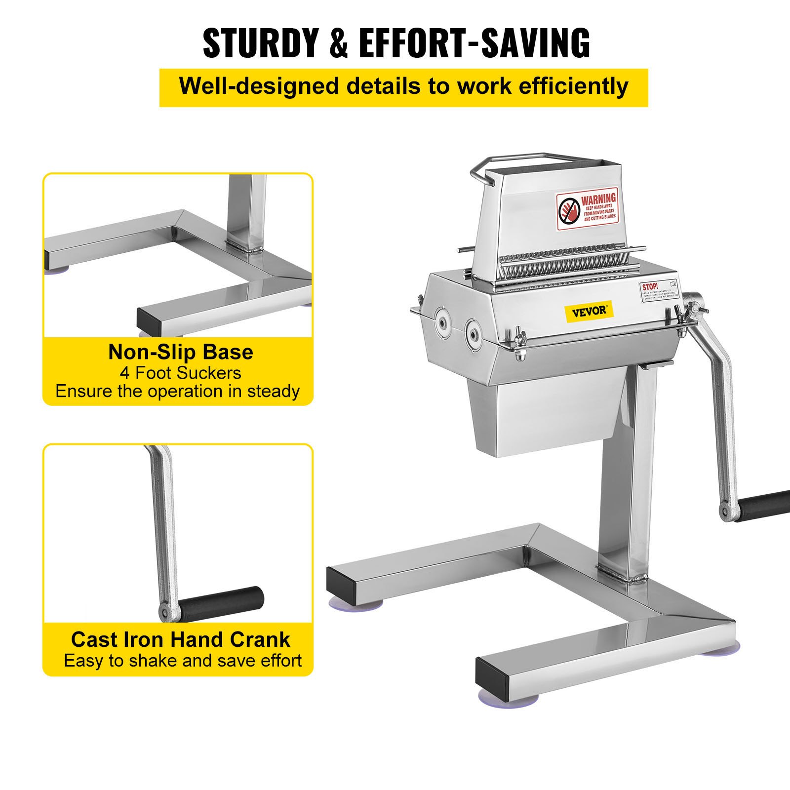 Vevor Meat Tenderizer Machine Manual Tenderizer 5 Cutting Width