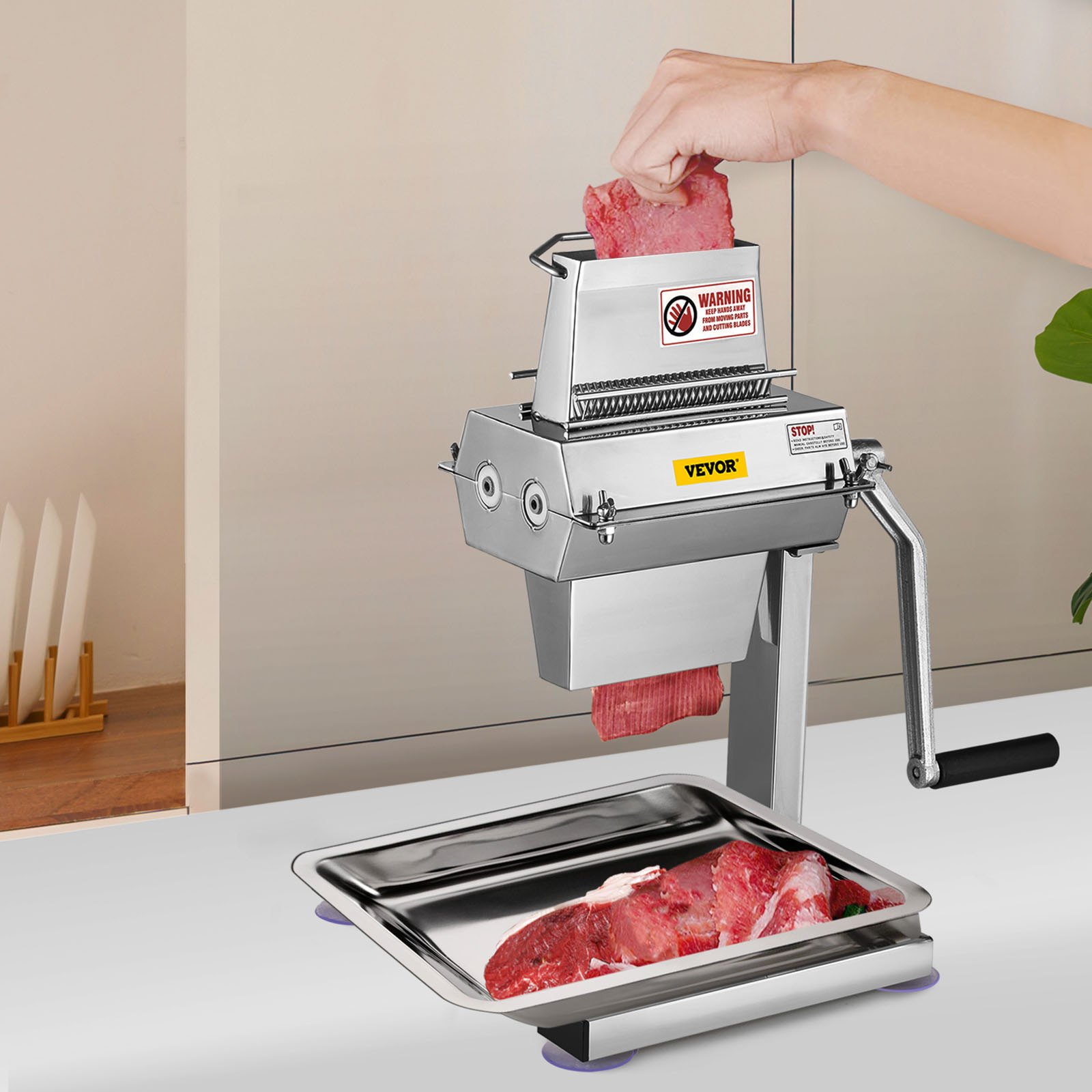 Vevor Meat Tenderizer Machine 5 In 12 5 Cm Cutting Width Manual Steak