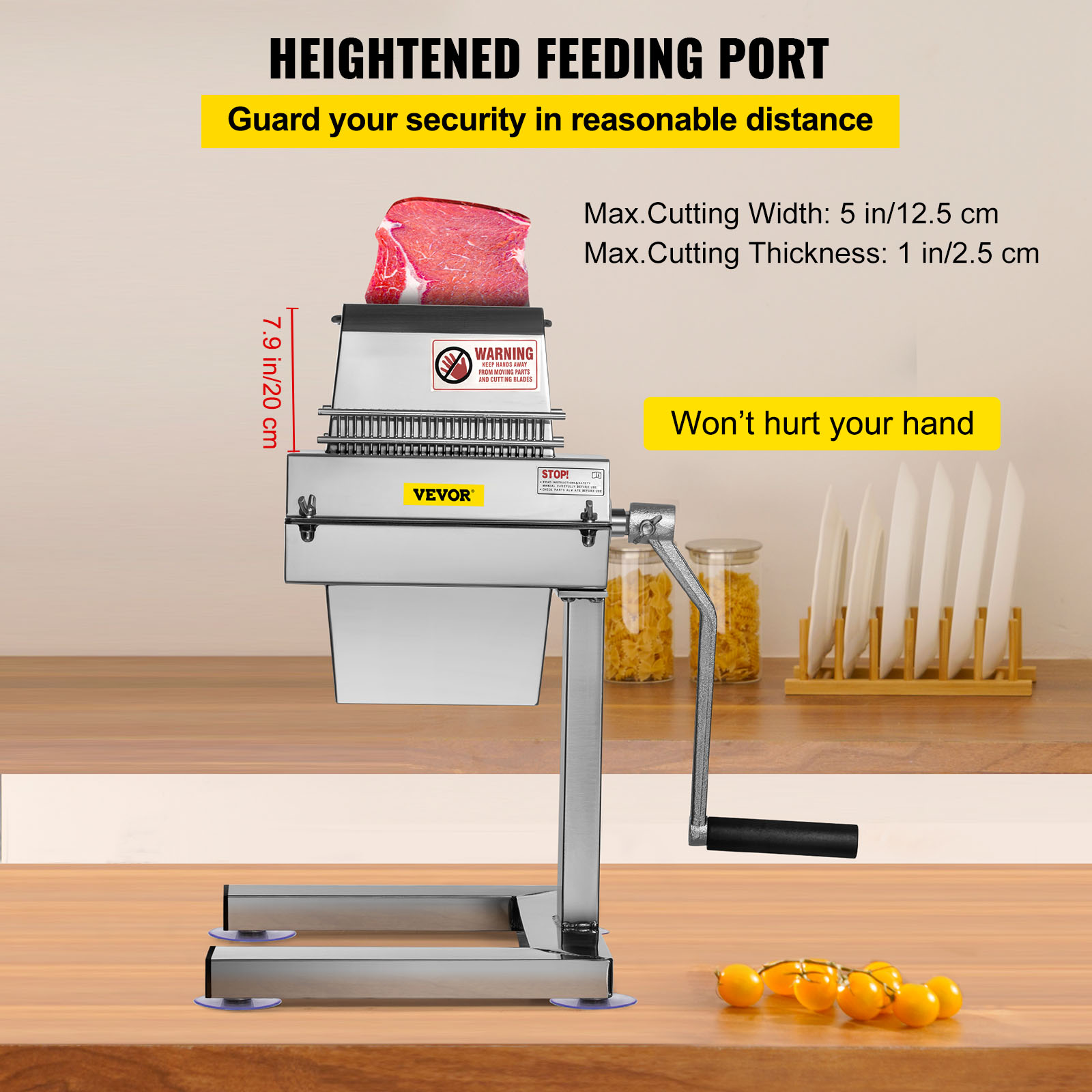 VEVOR VEVOR Meat Tenderizer Manual Meat Mincer Cuber 5" Cutting Width ...