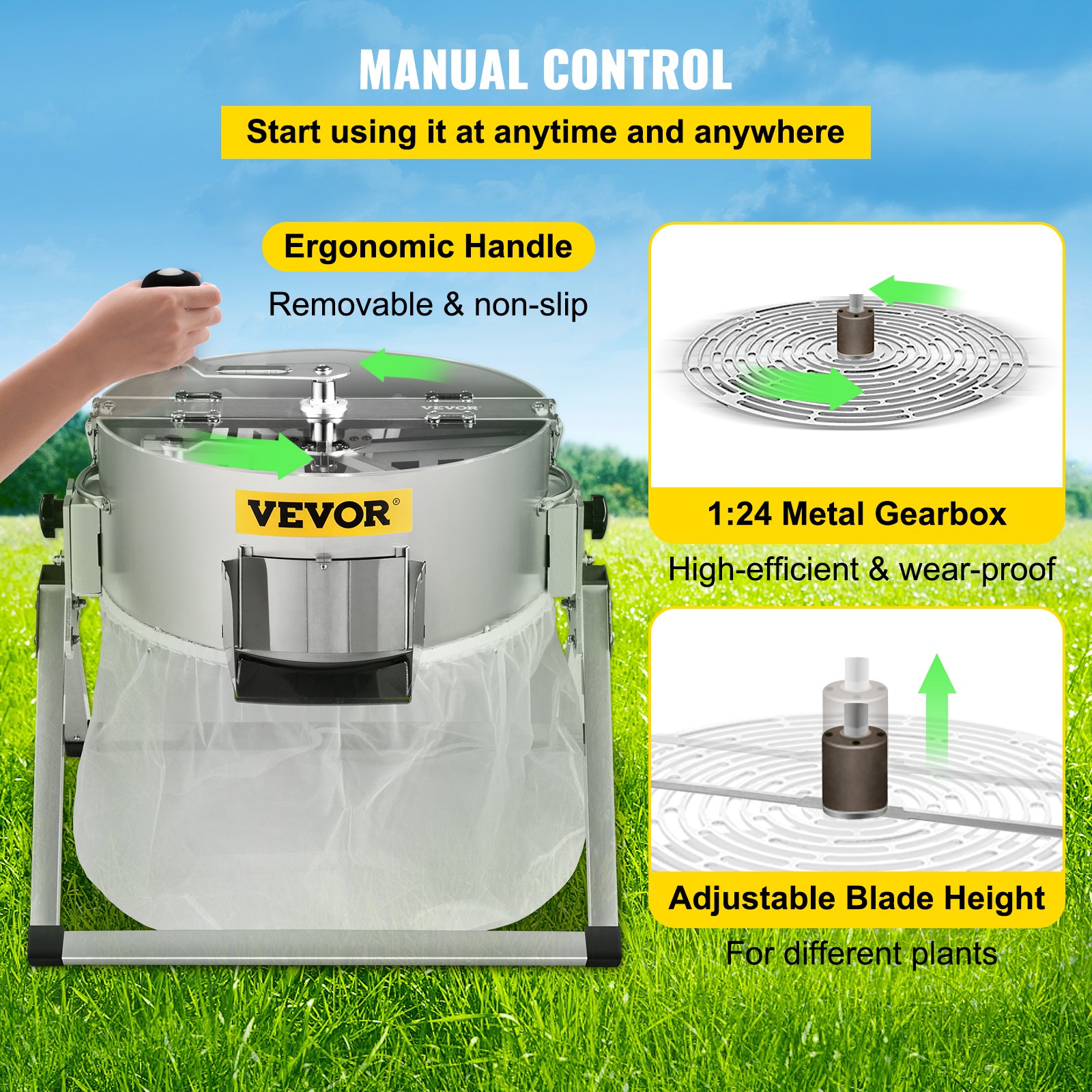 VEVOR Bud Leaf Trimmer, 16 inch Manual, Hydroponic Dry or Wet Plant ...