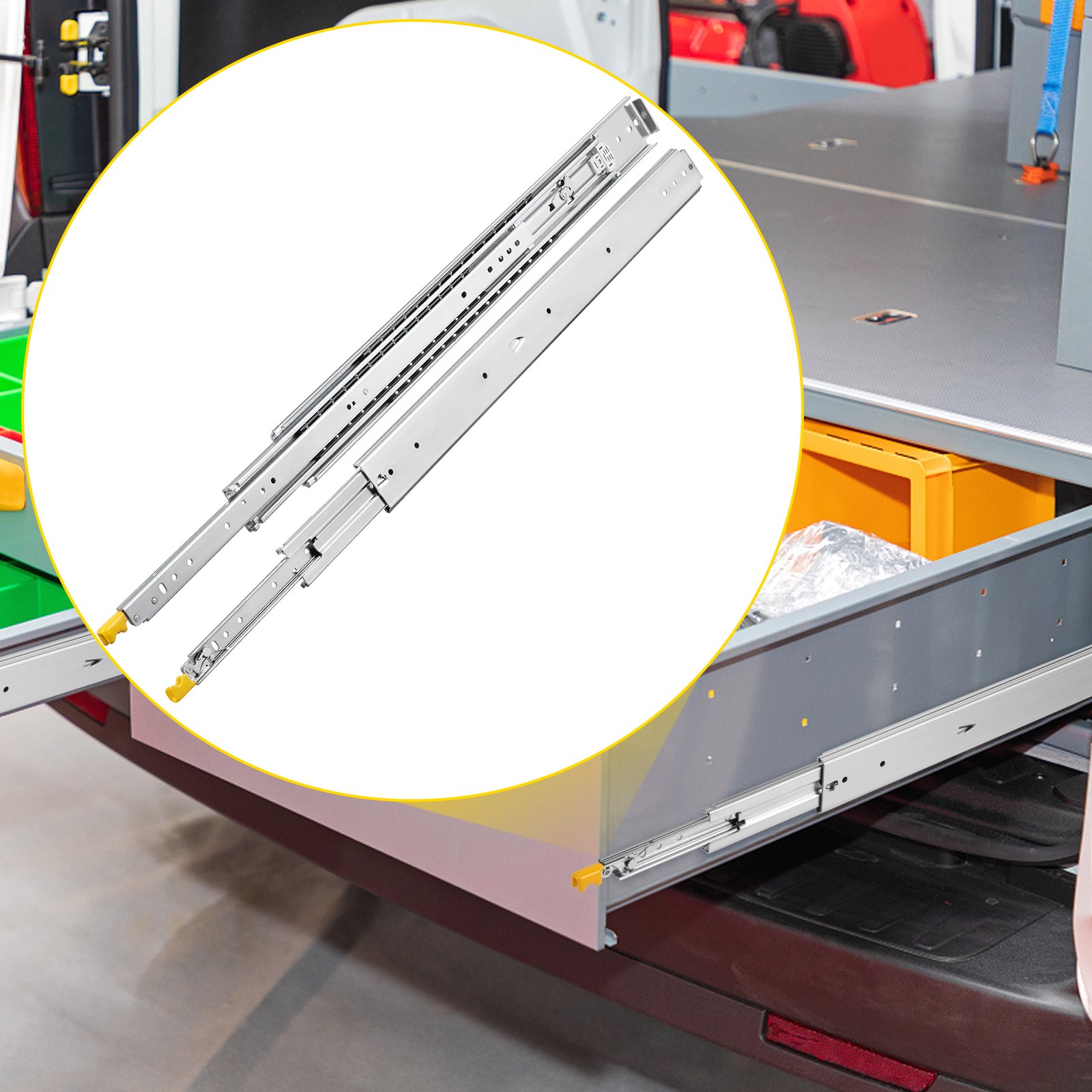 VEVOR Drawer Slides with Lock, 1 Pair 40 inch, Heavy-Duty Industrial ...
