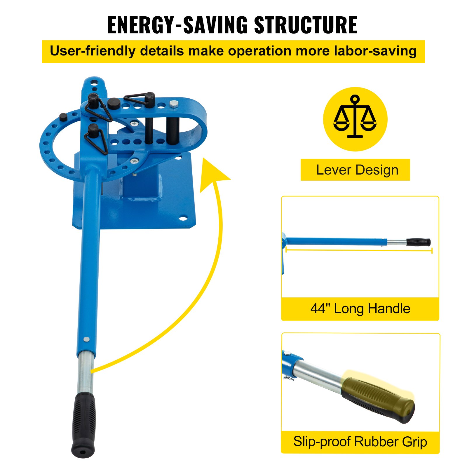VEVOR Compact Metal Bender 1"-3" Bench Flat Bar Rod Bending Brake ...