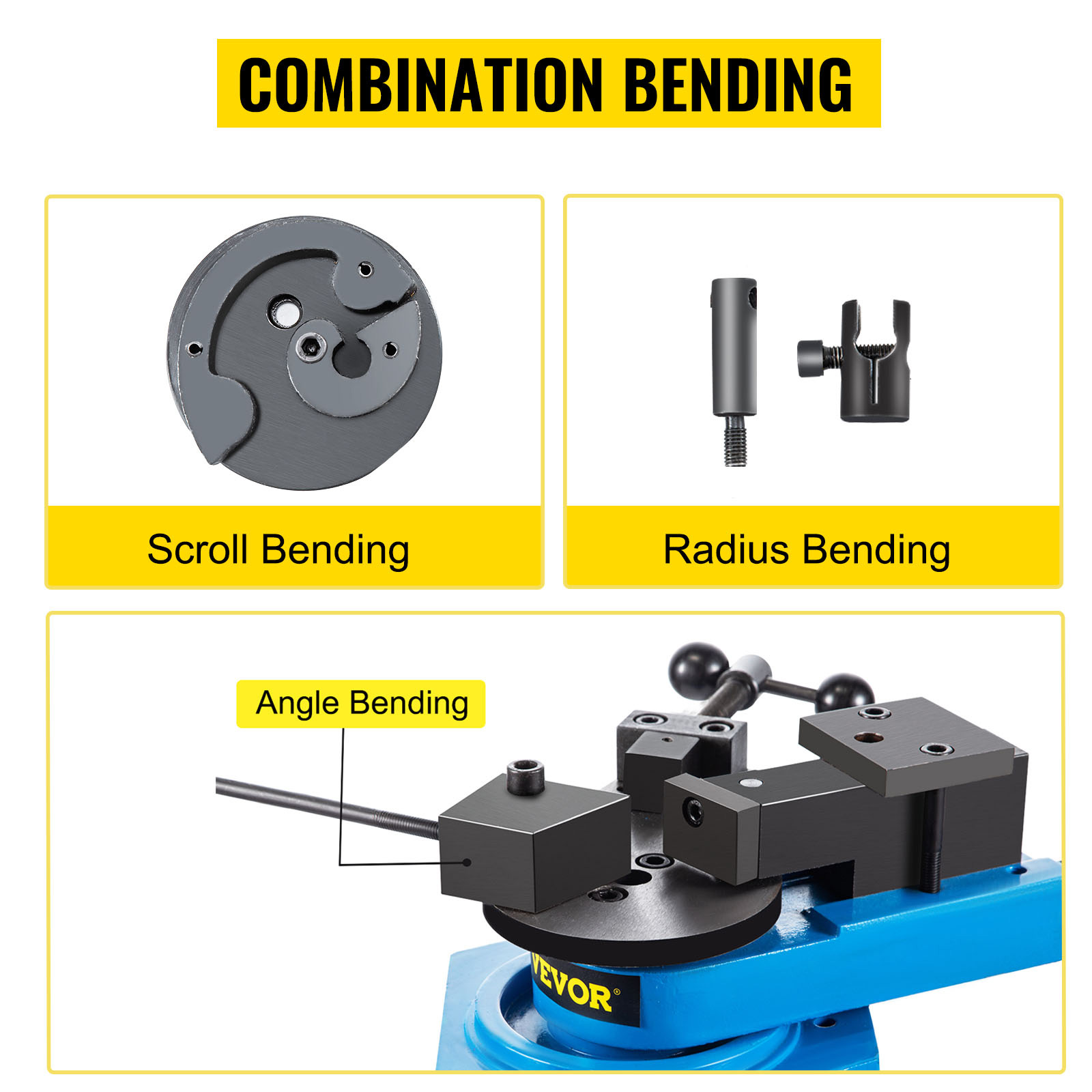 VEVOR SBG-40 Metal Scroll Bender High-Hardened Steel Scroll Bender ...