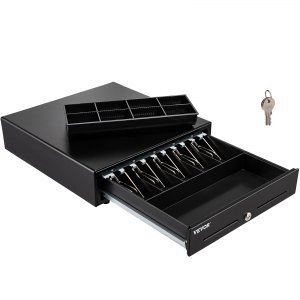 VEVOR Cash Register Drawer, 16" 2 Unlocking Ways, Fully Removable ...