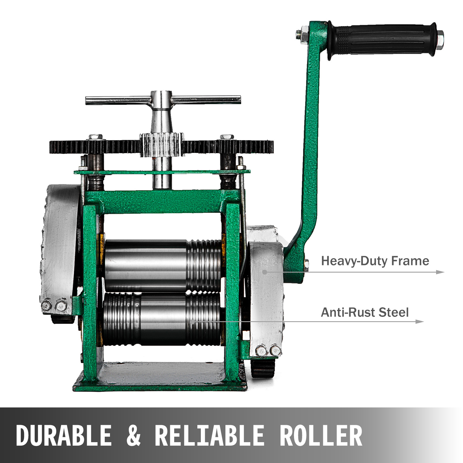 VEVOR Jewelry Combination Rolling Mill 120mm Width Flat Rolling Mill 55 ...