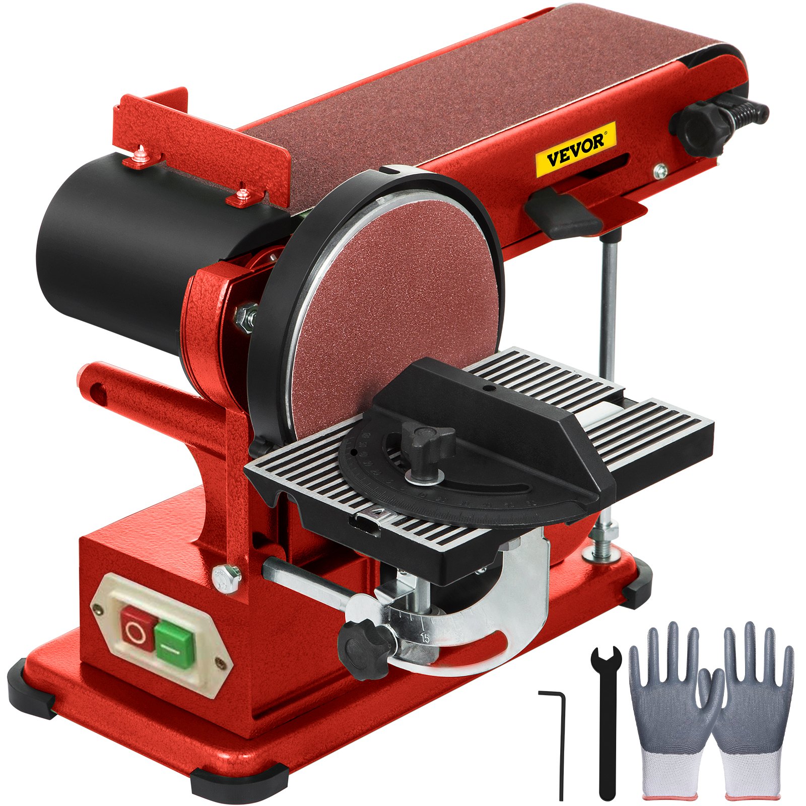 VEVOR Belt Disc Sander 4x36inch and 6inch Disc, Benchtop Disc Sander ...