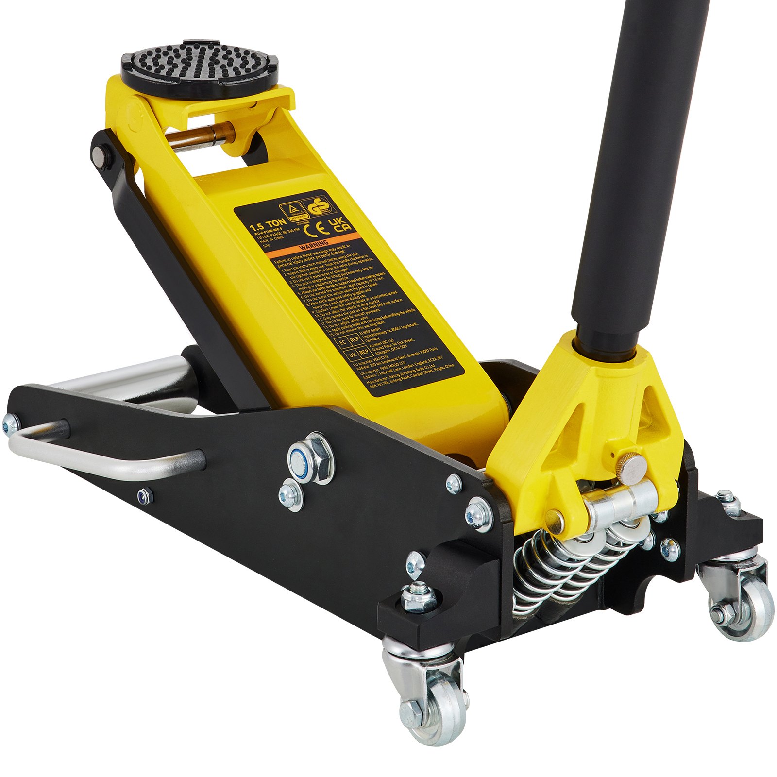 VEVOR 1.5 Ton Low Profile Aluminum Steel Racing Floor Jack Dual Pump ...