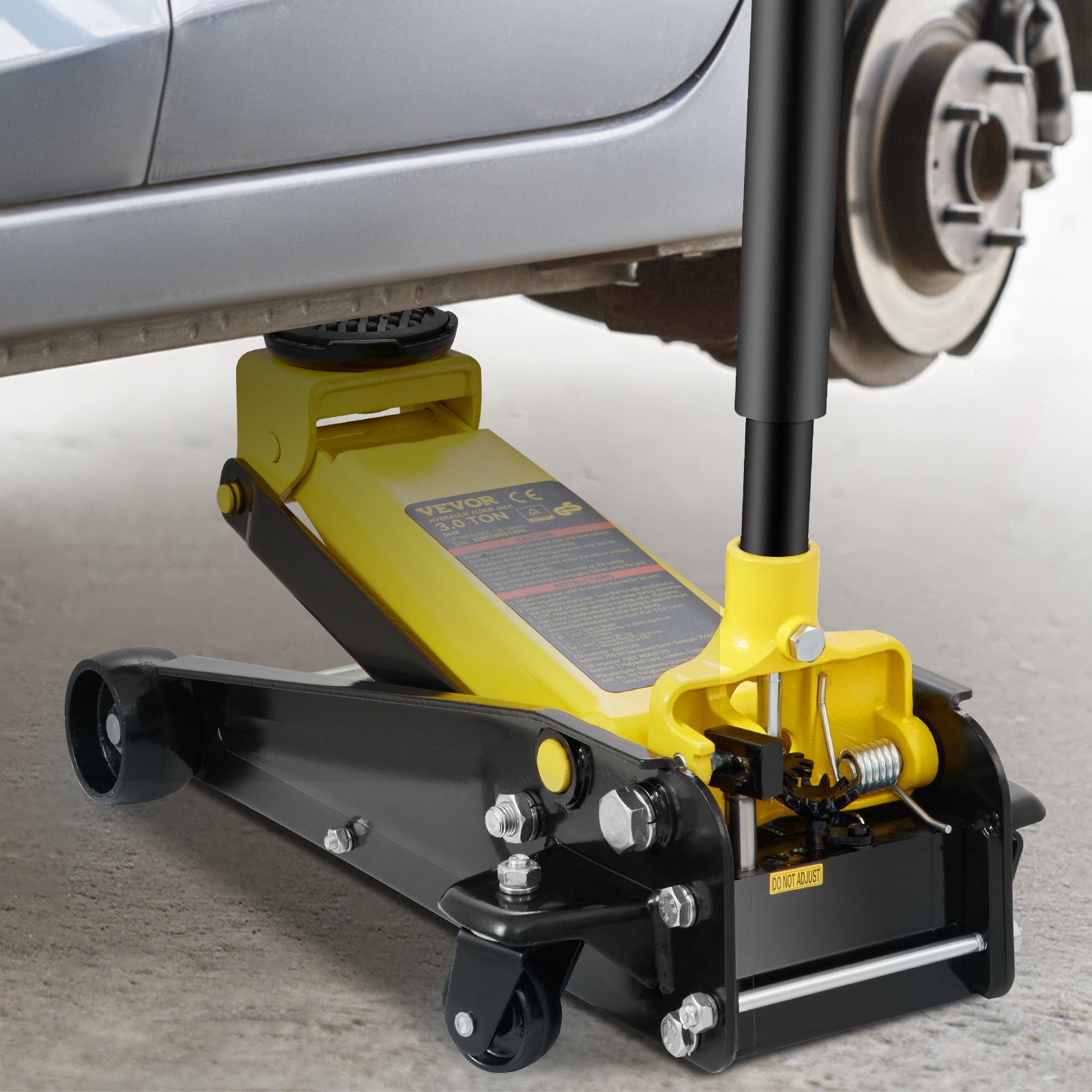 VEVOR Low Profile Floor Jack 3 Ton Heavy Steel Single Piston Hydraulic ...