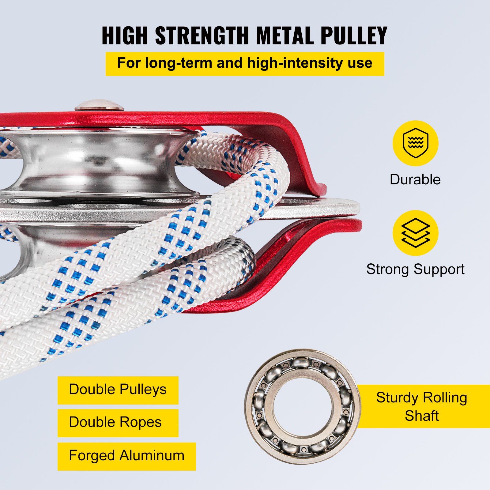 Twin Sheave Block And Tackle 7500lb Pulley System Stainless Outdoor ...