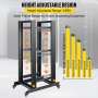 VEVOR Open Frame Server Rack Network Server Rack 27U 4 Post 19" Steel ...