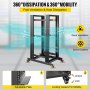 VEVOR Open Frame Server Rack Network Server Rack 27U 4 Post 19" Steel ...