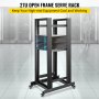 VEVOR Server Rack, 27U Open Frame Rack, 4-Post IT Server Relay Rack, 19 ...