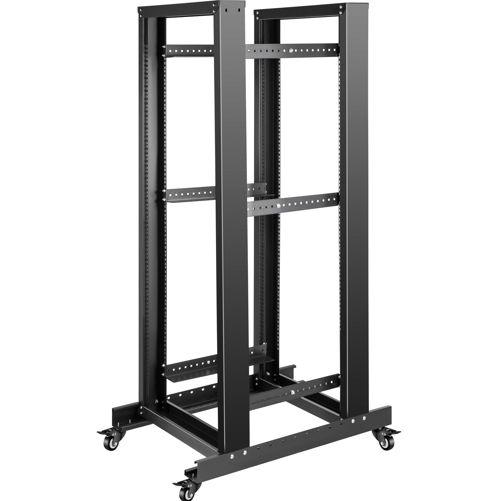 VEVOR Open Frame Server Rack Network Server Rack 27U 4 Post 19" Steel ...