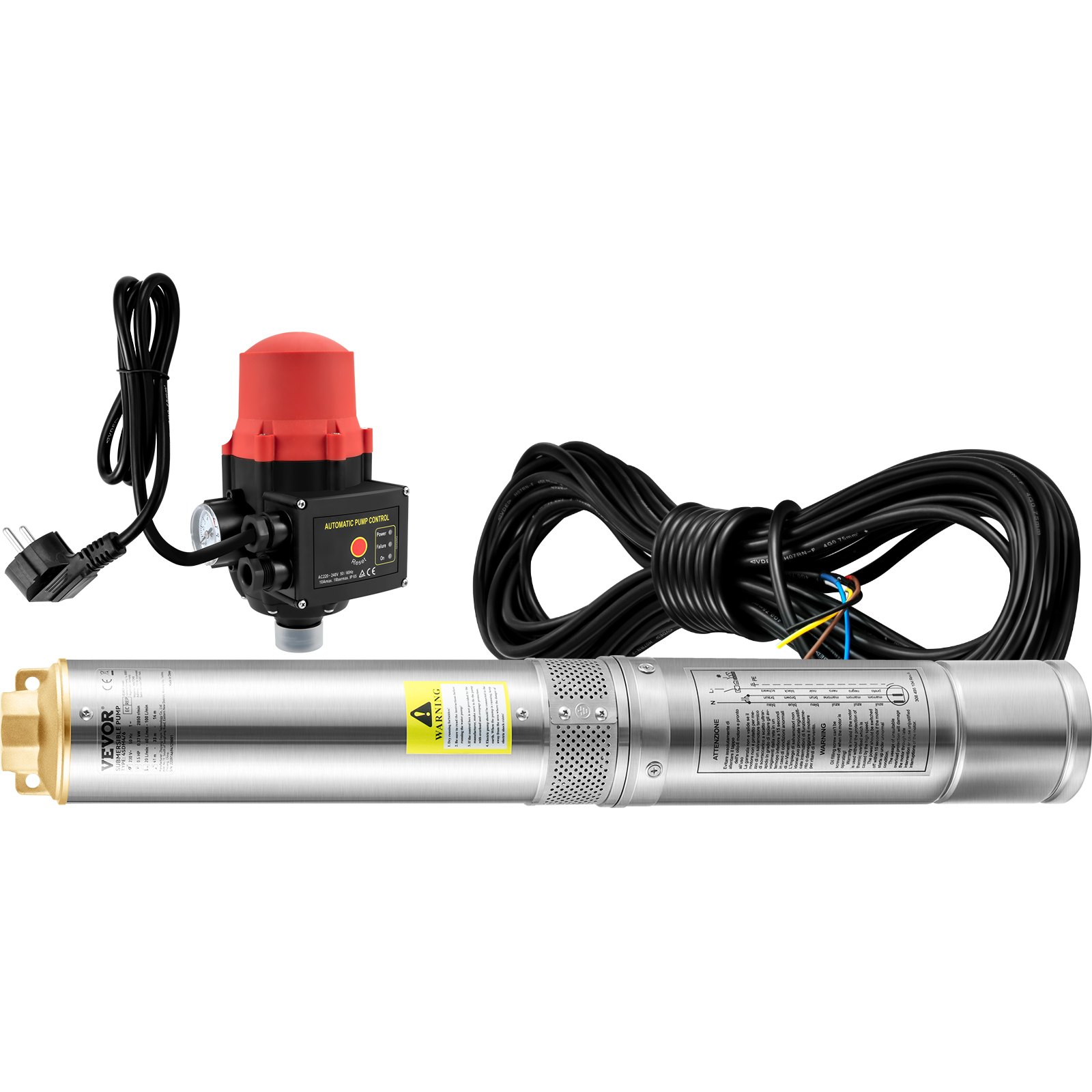 VEVOR VEVOR Deep Well Submersible Pump Stainless Steel Water Pump 550W ...