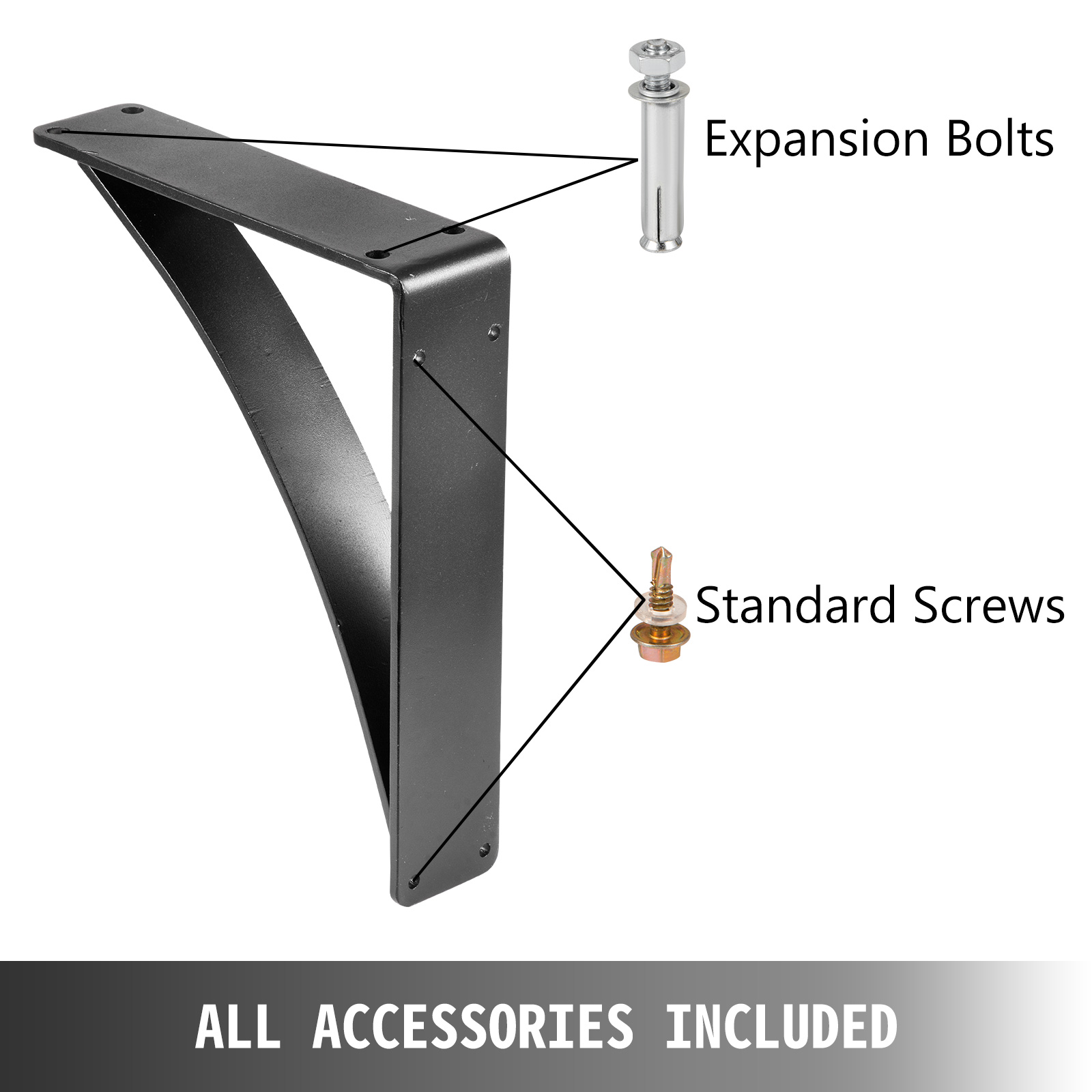 VEVOR Heavy Duty Mantel Brackets 2 Pack, Floating Shelf Bracket 9x12x4 ...