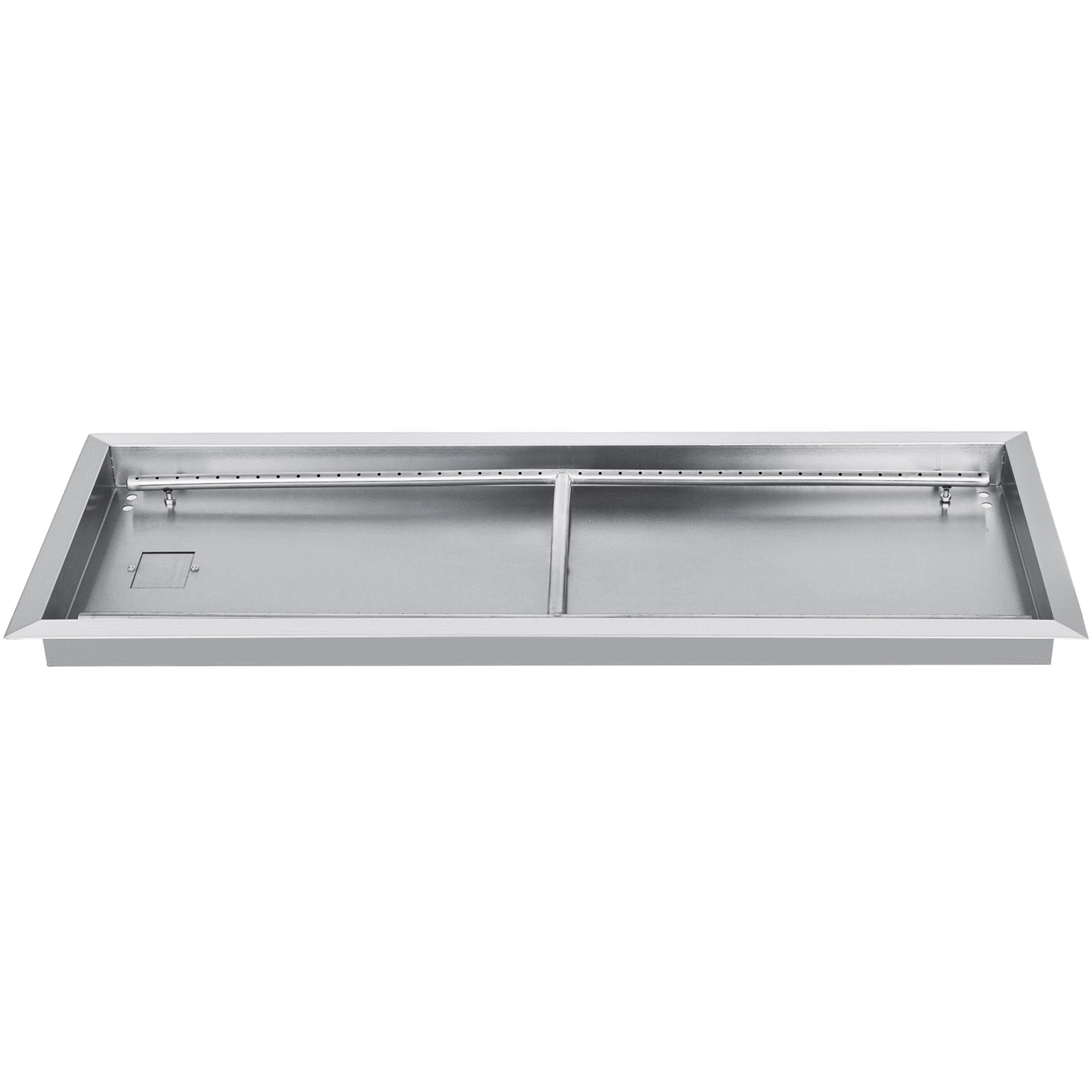 Drop-in Fire Pit Pan W/burner 35.5"x12" Rectangular Natural Gas ...