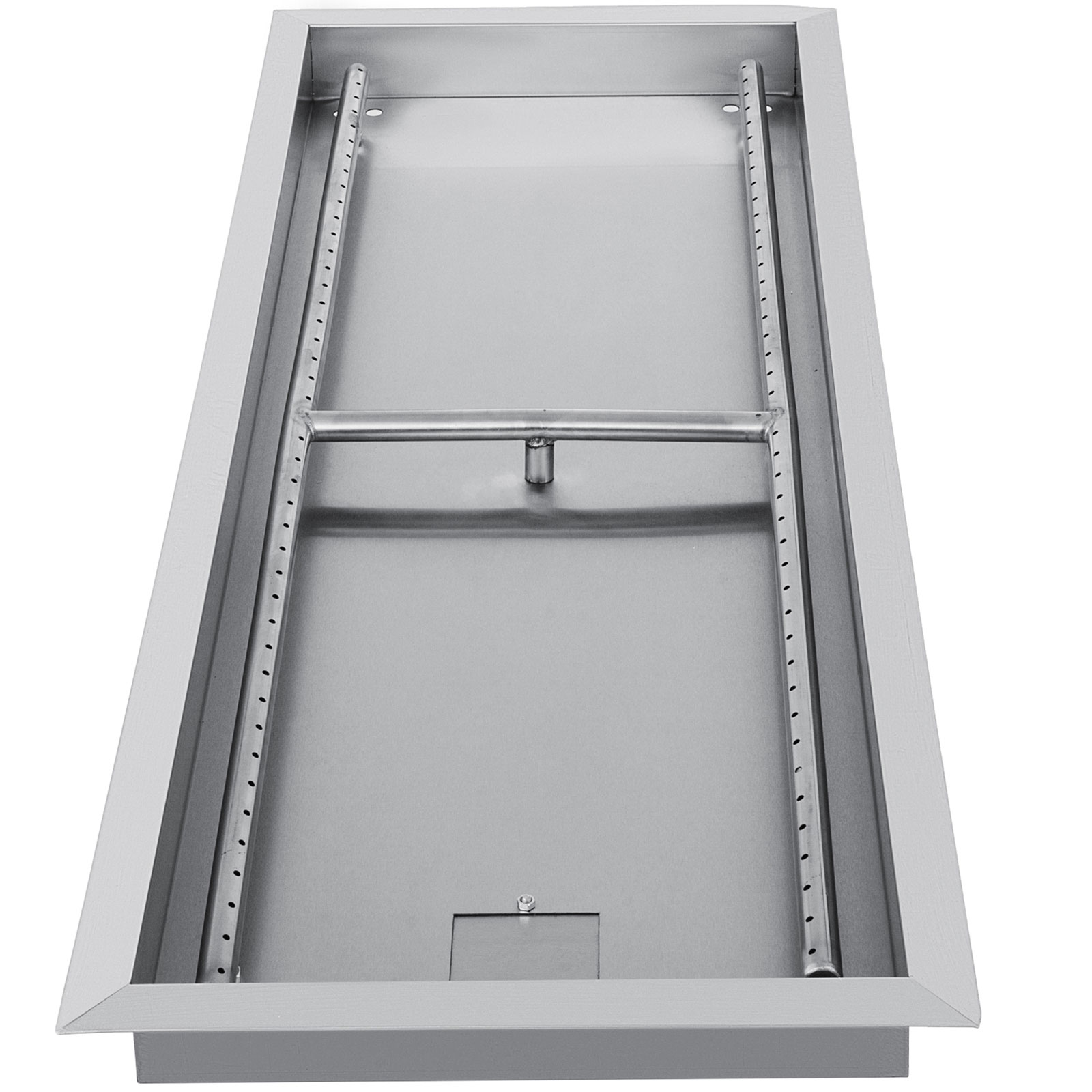 Drop-in Fire Pit Pan W/burner 35.5"x12" Rectangular Natural Gas ...
