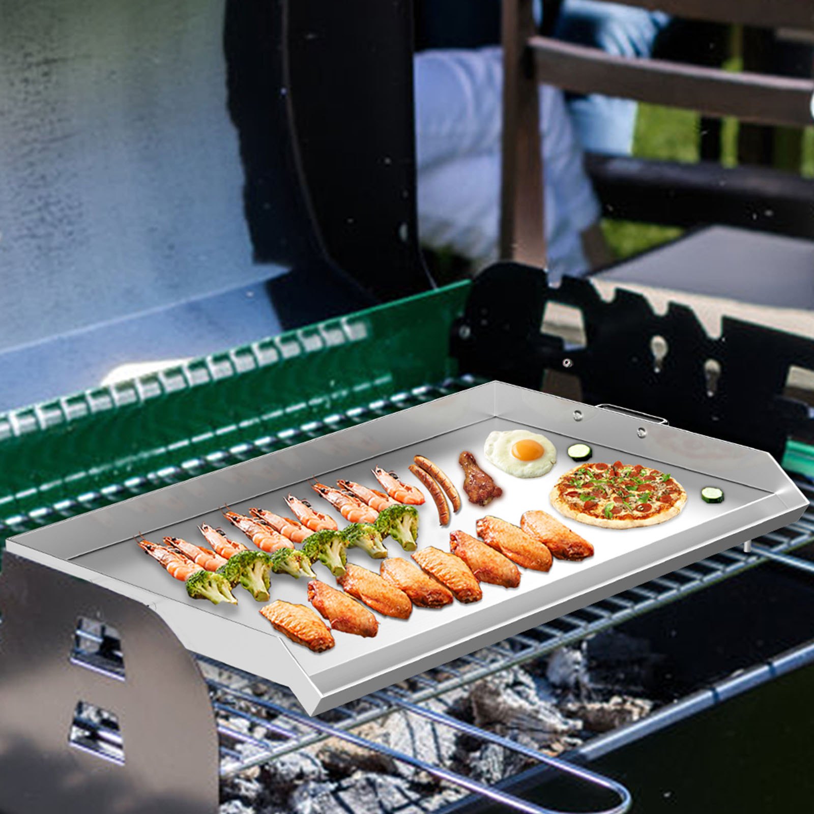 VEVOR Stainless Steel Griddle,32\" X 17\" Universal Flat Top ...