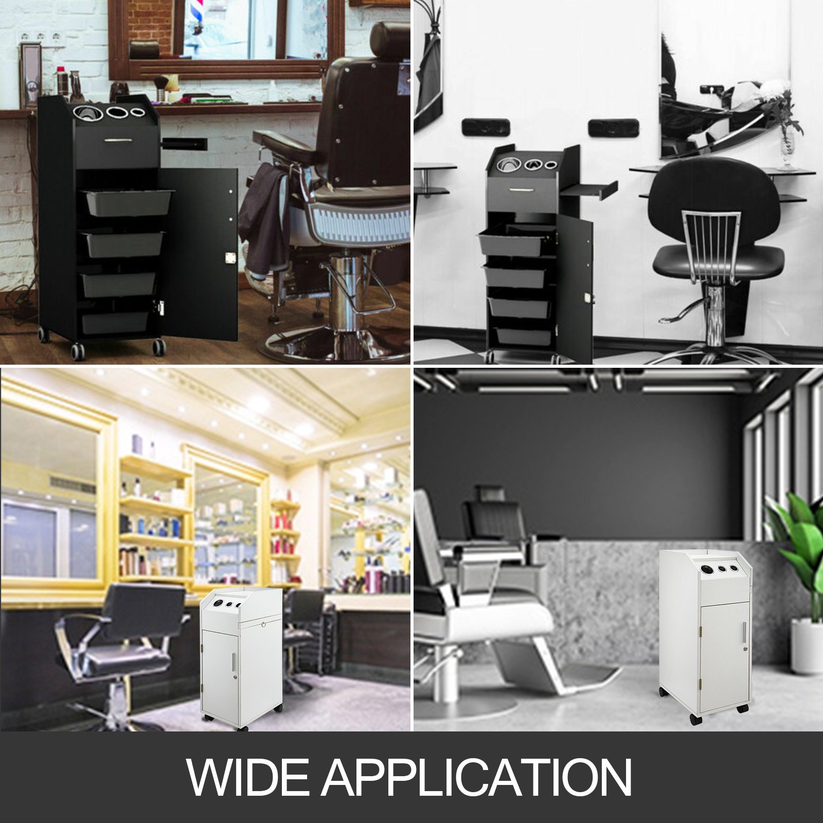 Salon Trolley Salon Styling Stations Cart 4 Drawers Trays Locking ...