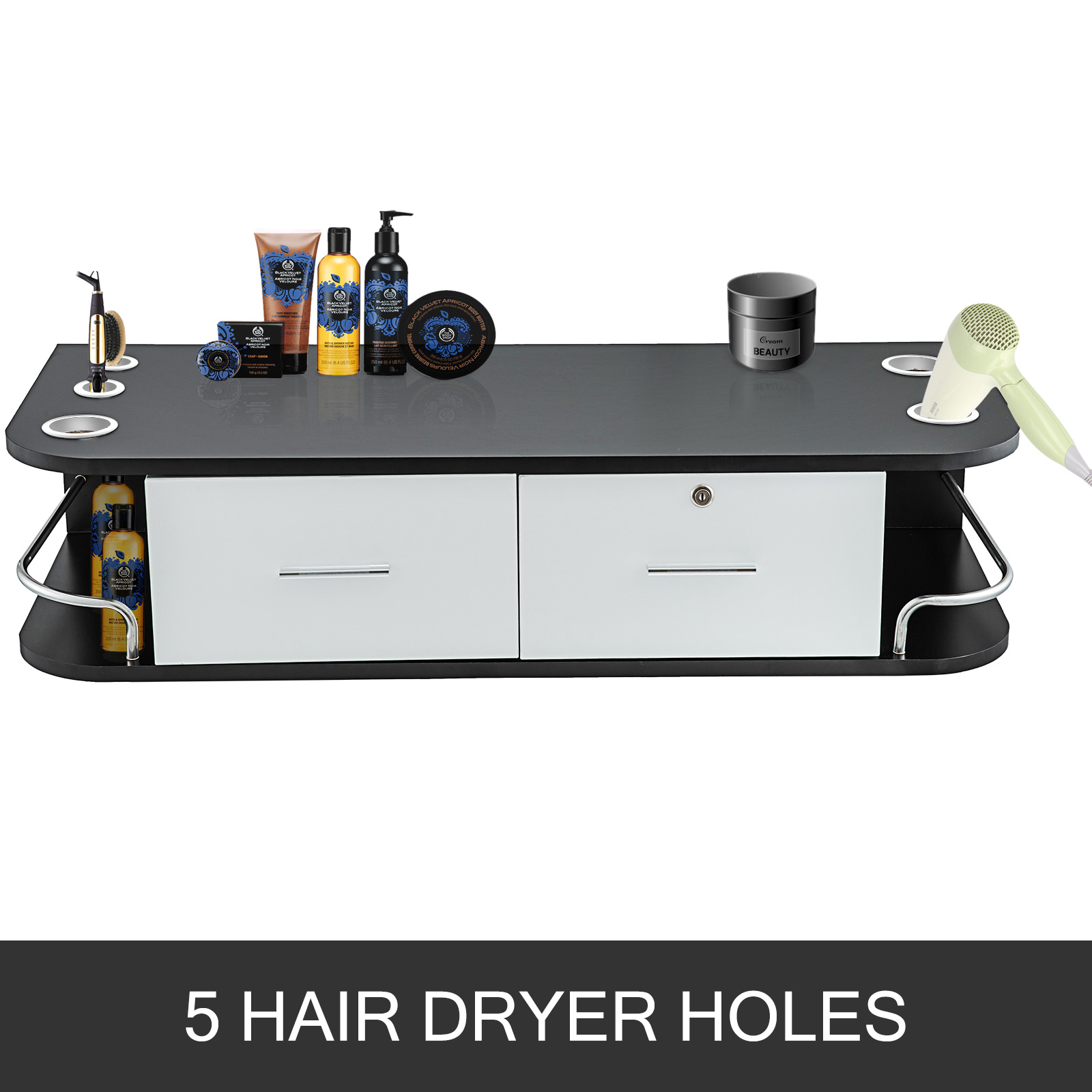 Wall Mount Styling Station Beauty Salon Equipment 41.3x16x8.9 Storage ...