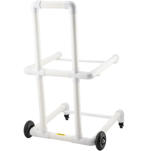 VEVOR Recycling Cart, 2" PVC & Plastic Heavy Duty Moving Bin Cart with ...