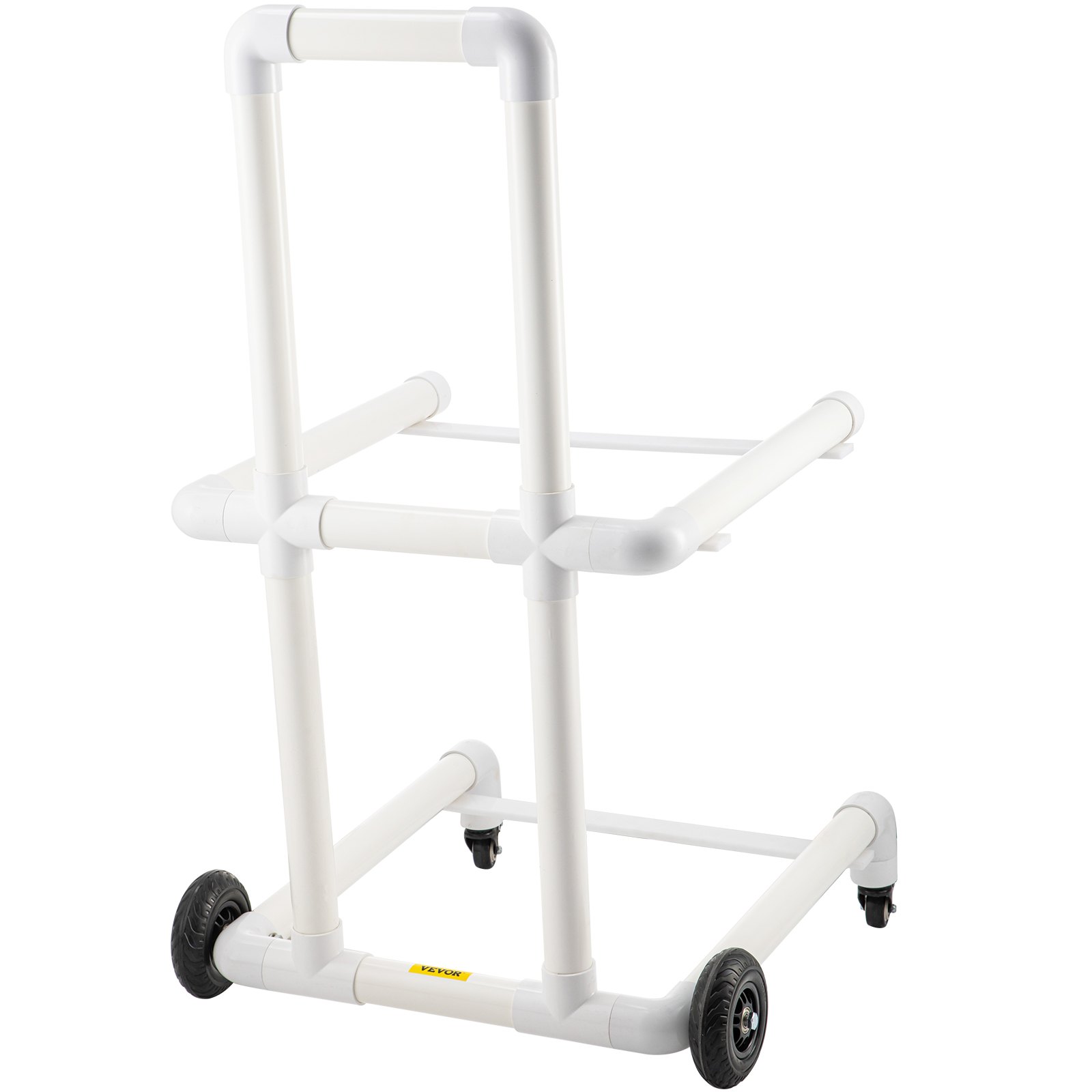 VEVOR Recycling Cart, 2" PVC & Plastic Heavy Duty Moving Bin Cart with ...