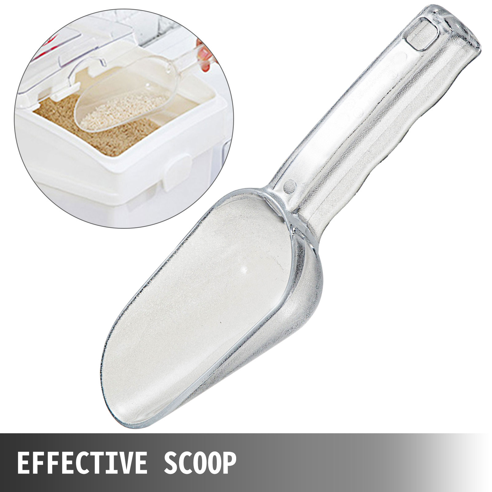 2 Packs Dry Ingredient 6.6 Gal Storage Bin Scoop Caster Commercial ...