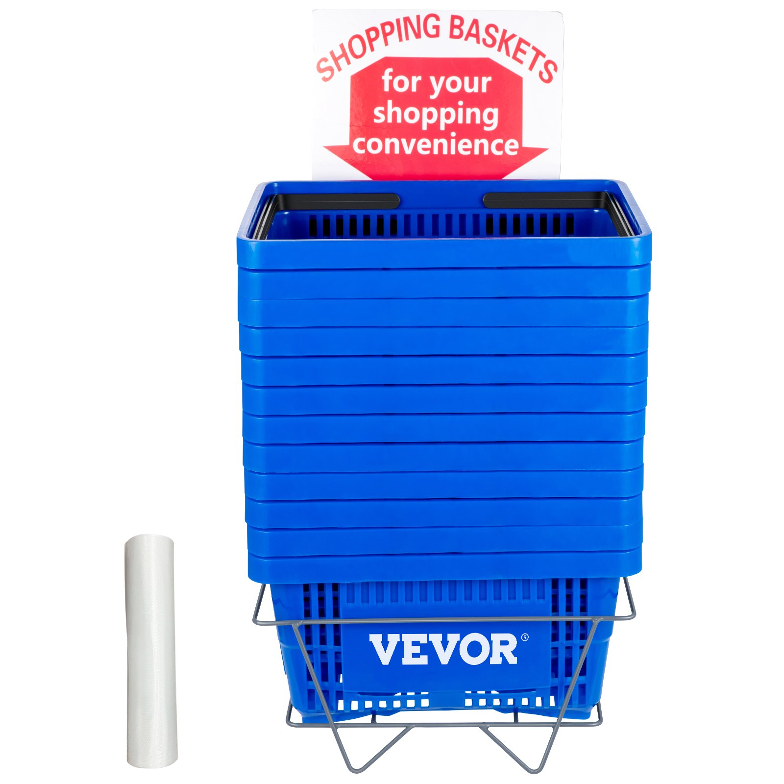 VEVOR Shopping Basket, 16.9 x 11.8 x 8.7 in/42.8 x 30 x 22 cm(L x W x H ...