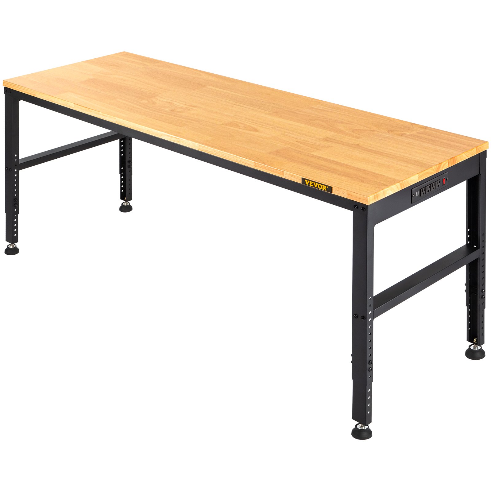 VEVOR Workbench Adjustable Height, 48" L X 24" W X 38.1" H Garage Table ...