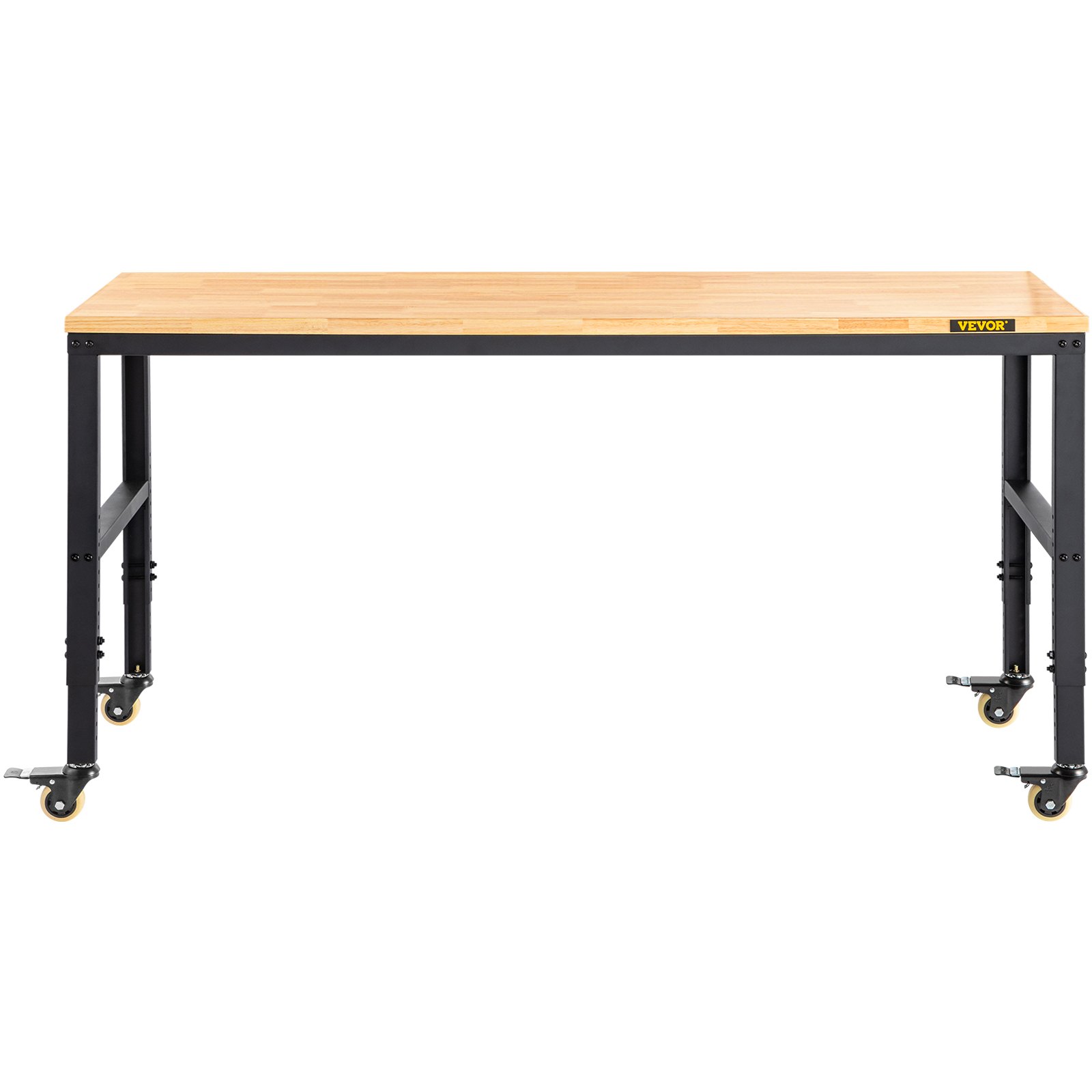 VEVOR Workbench Adjustable Height, 61"x 20" Garage Table with 31.3 ...