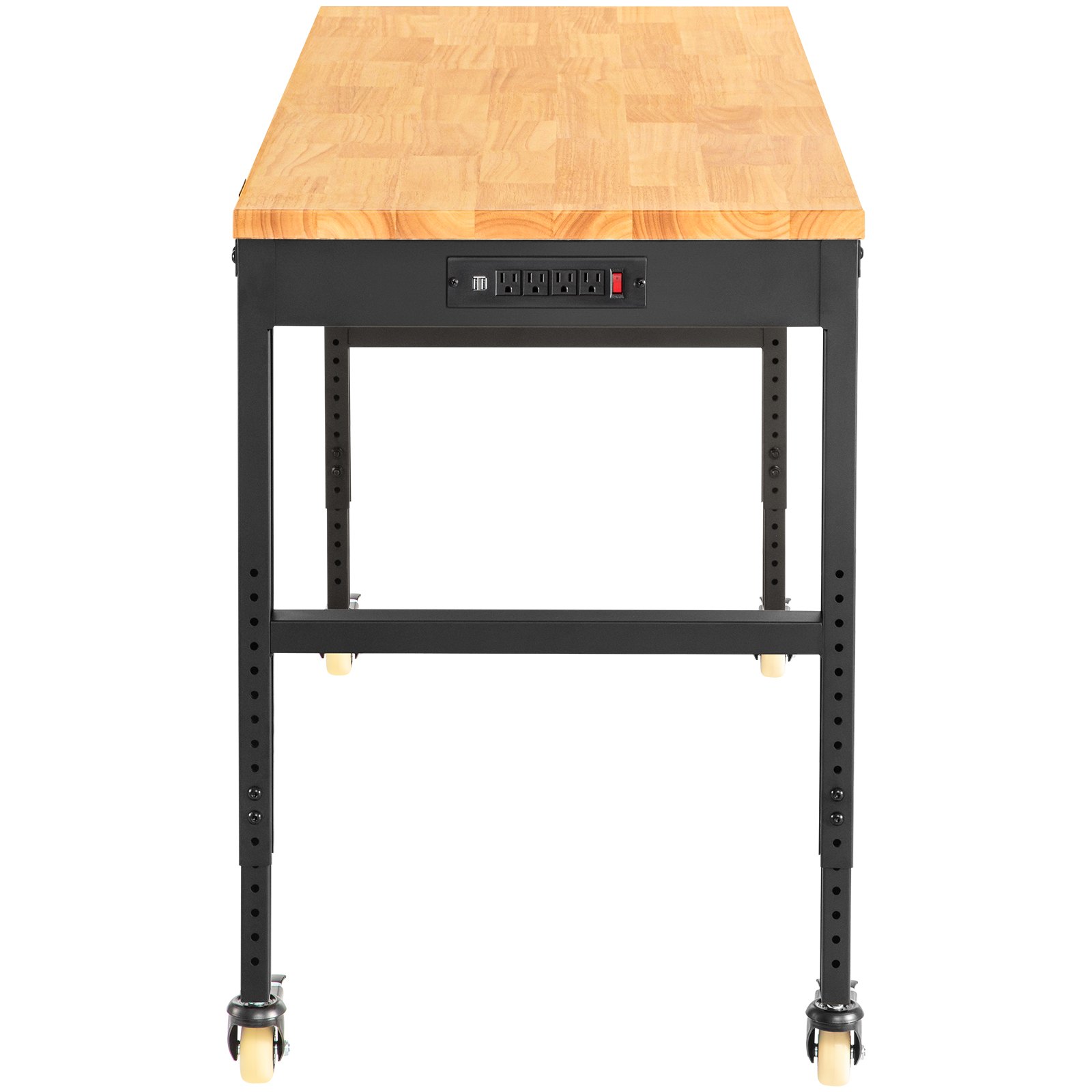 VEVOR Workbench Adjustable Height, 48" L X 20" W X 40.9" H Garage Table ...