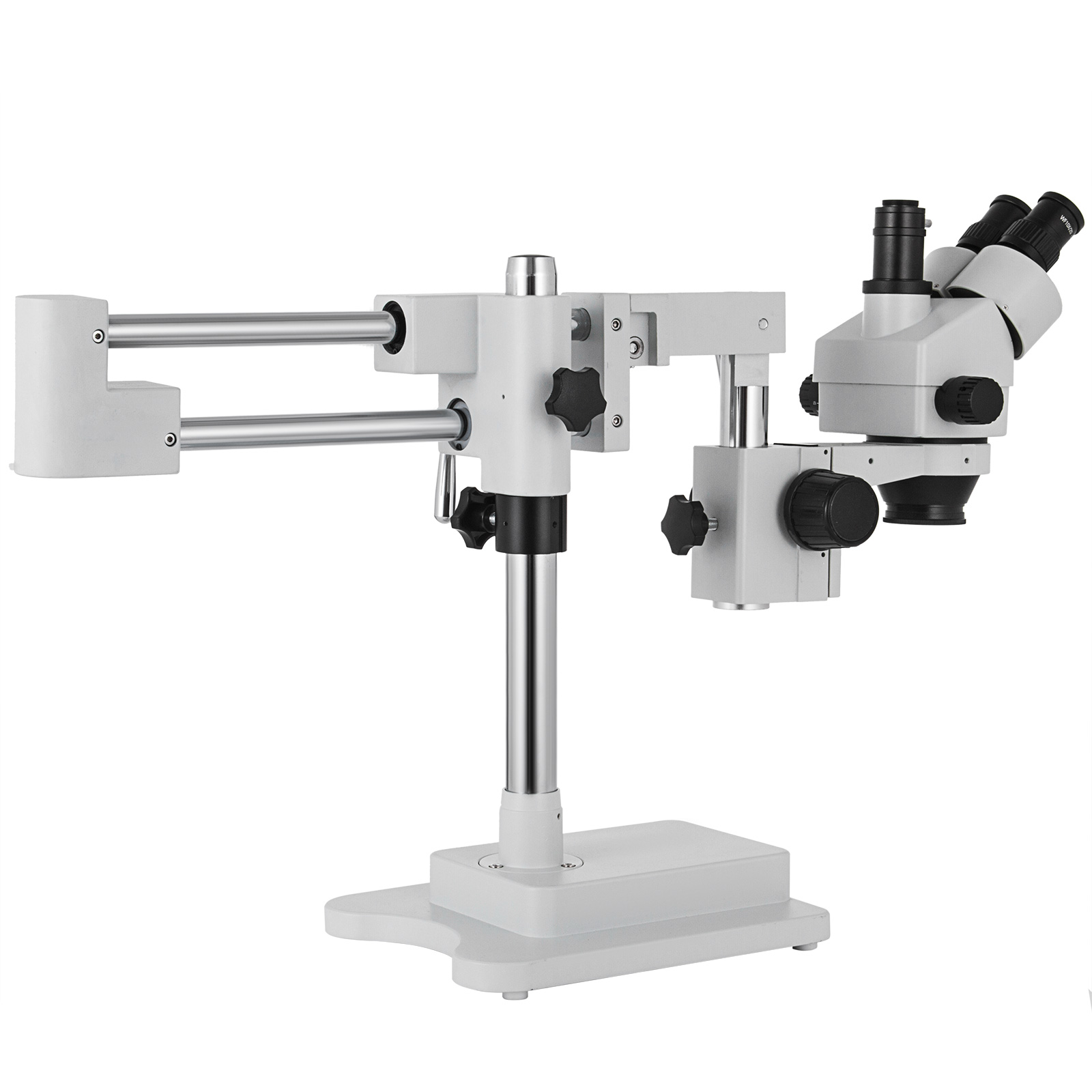 VEVOR 3.5x-90x Simul-focal Zoom Trinocular Stereo Microscope Dual Arm ...