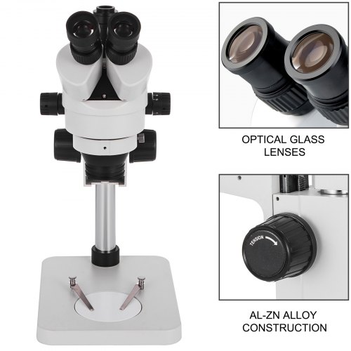 VEVOR 3.5x-90x Zoom Trinocular Stereo Microscope With Table Pillar ...