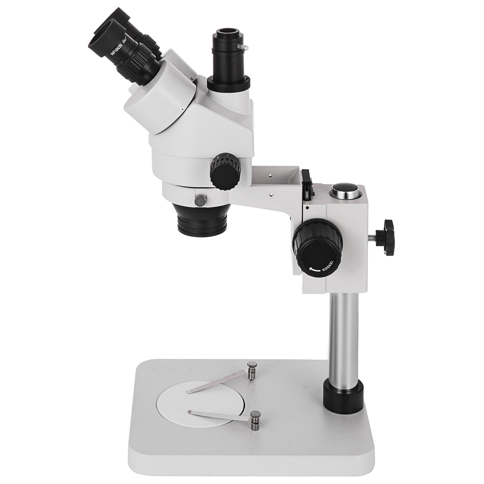 VEVOR 3.5x-90x Zoom Trinocular Stereo Microscope With Table Pillar ...