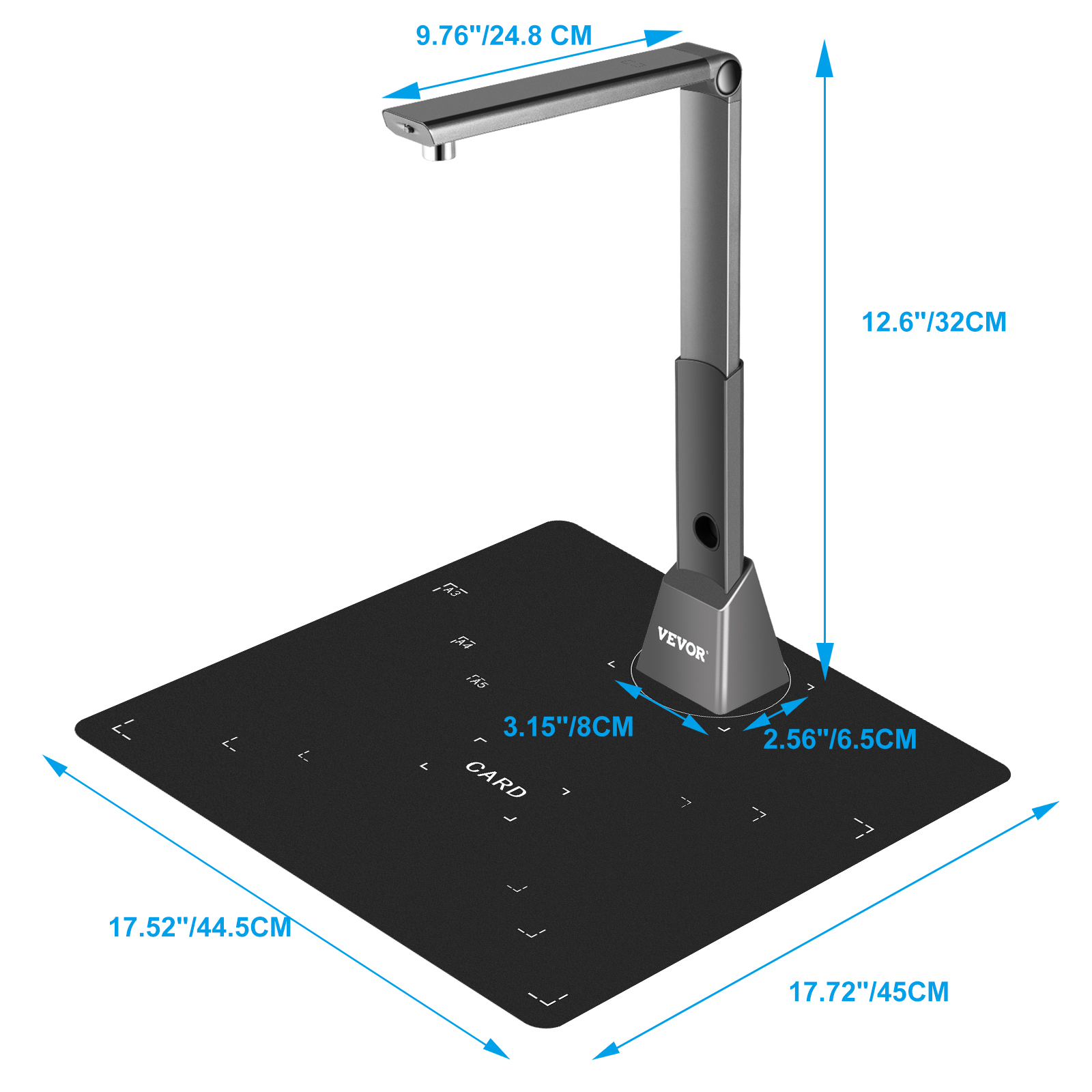 VEVOR Document Scanner Camera with OCR Function A3/A4 Camera Scanner 10 ...